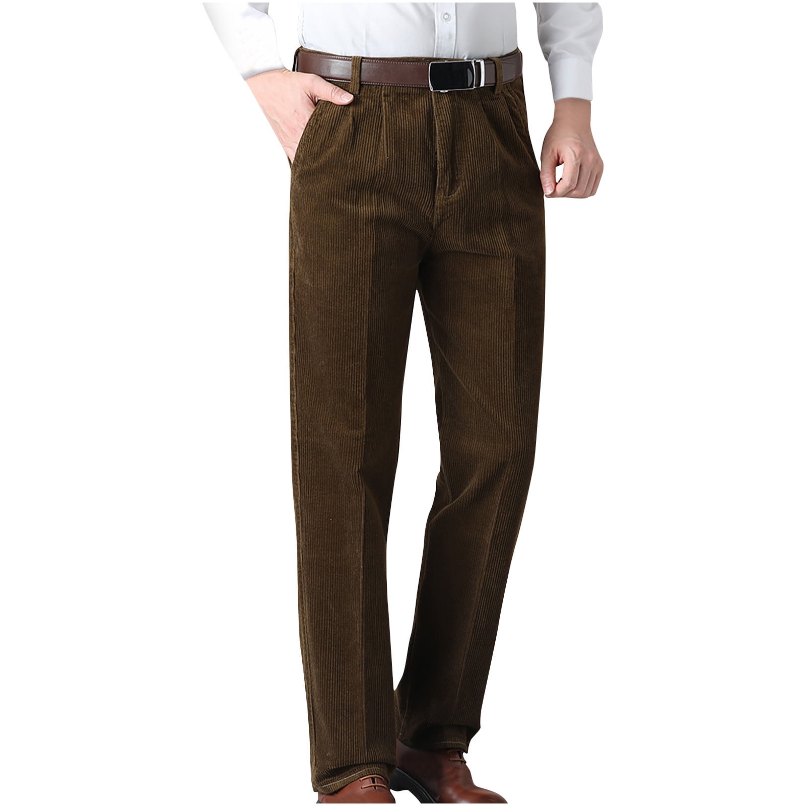 HomeGardon Men's Pants Clearance! Men's Cotton Corduroy Slacks, Stylish ...