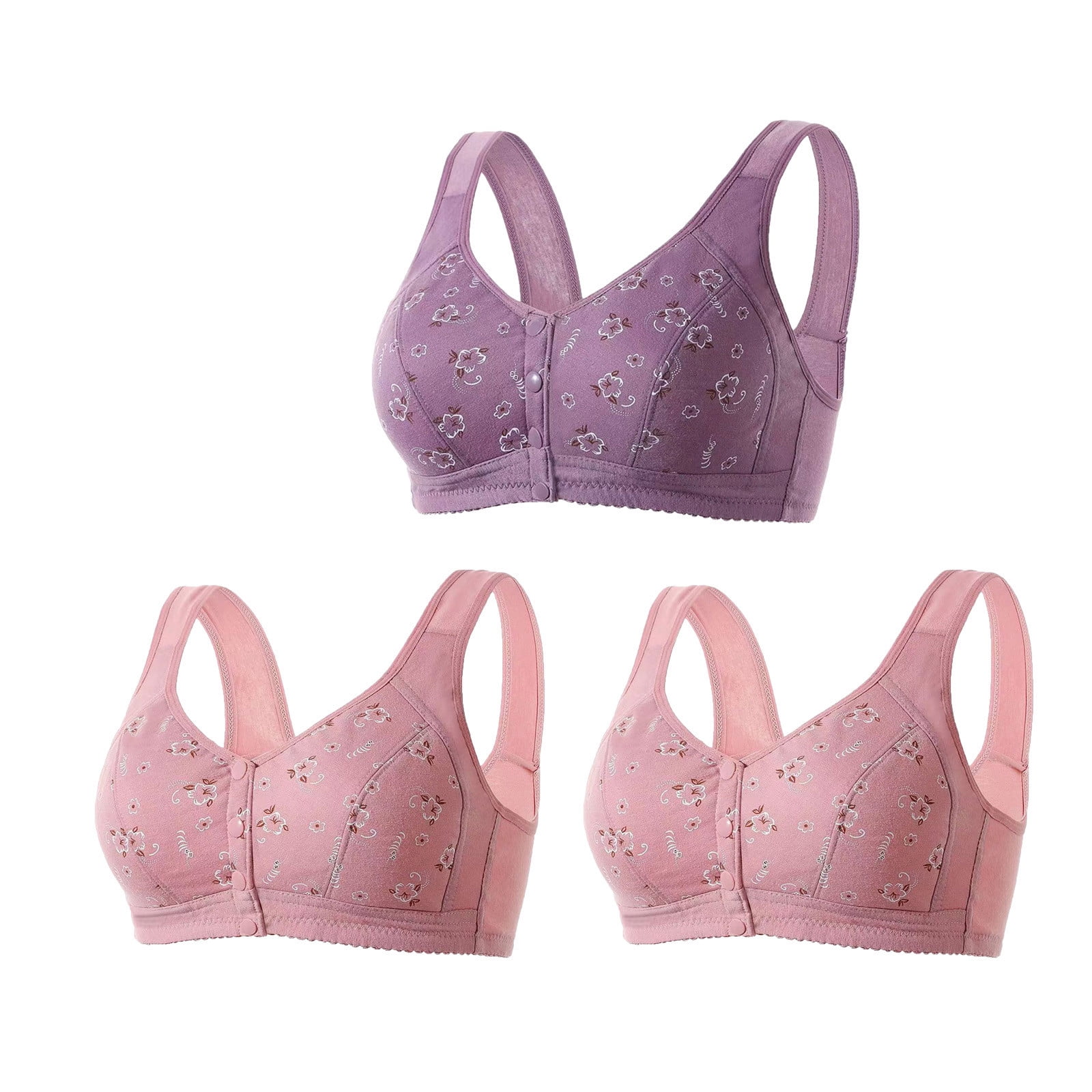 HomeGardon Wirefree Bras With Support And Lift,3PC Woman's Comfortable ...