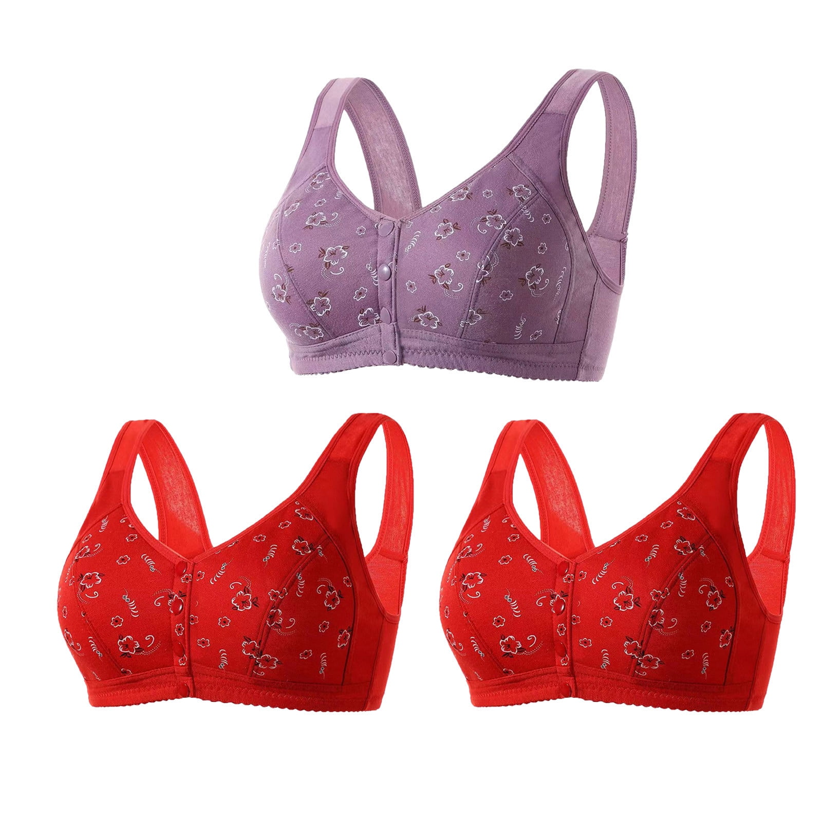 HomeGardon Wirefree Bras With Support And Lift,3PC Woman's Comfortable ...