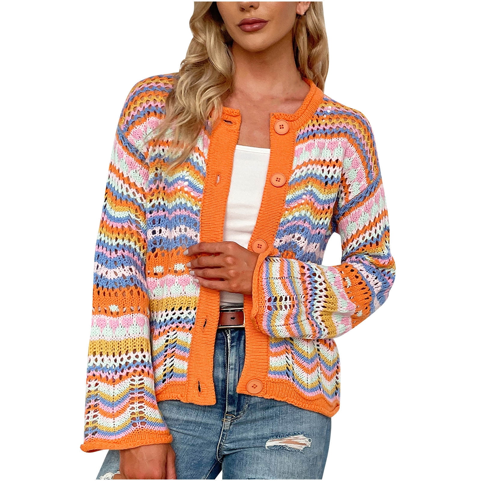 HomeGardon Womens Summer Cardigan Clearance! Women's Multicolored ...