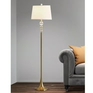 Adesso Collette LED Floor Lamp Black/Antique Brass Antique Brass - Walmart.com