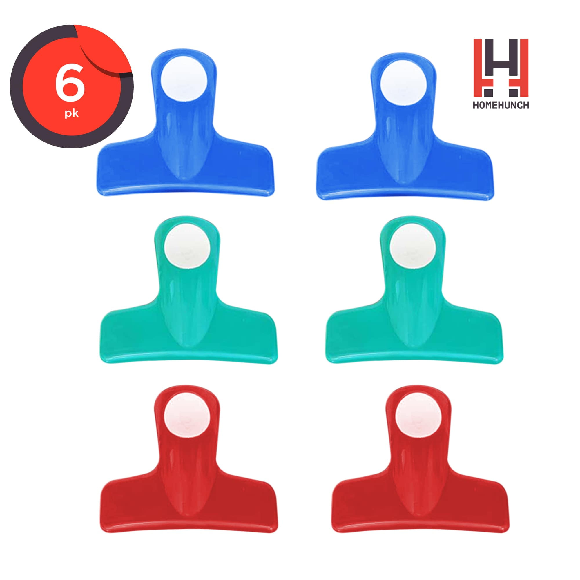 HomeHunch Magnetic Chip Bag Clips for Food 6-Piece Kitchen Refrigerator ...