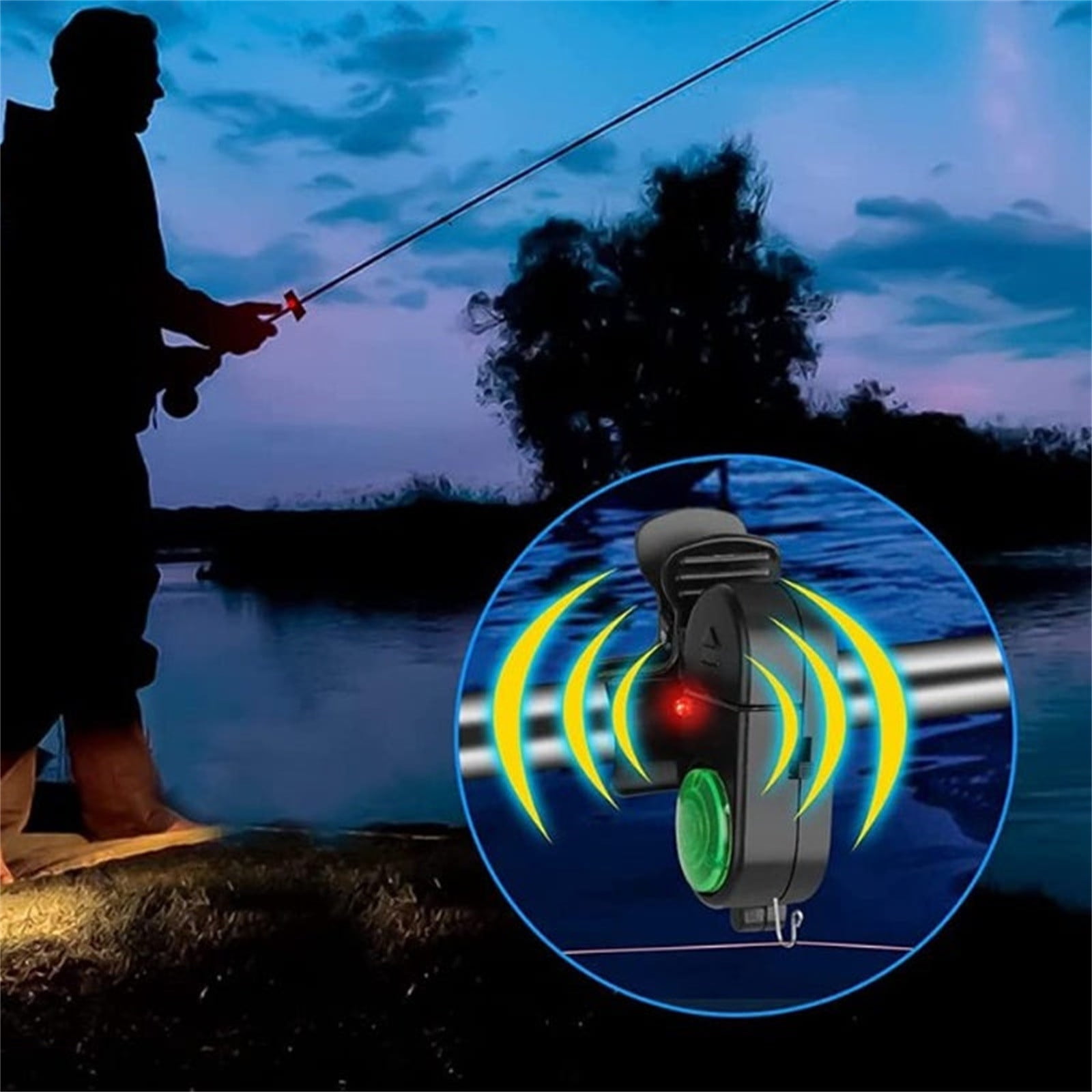 HomeKingdee 2 Pcs Fishing Alarm with LED Light & Sound Alert ...