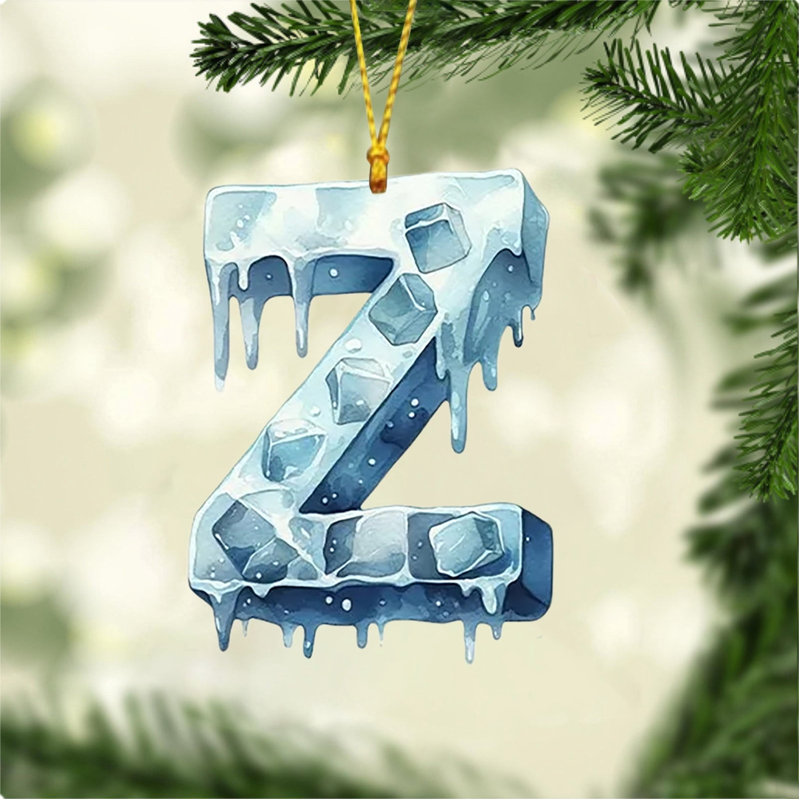 HomeKingdee 26 Pcs Acrylic Christmas Letter Ornaments - Alphabet Xmas ...