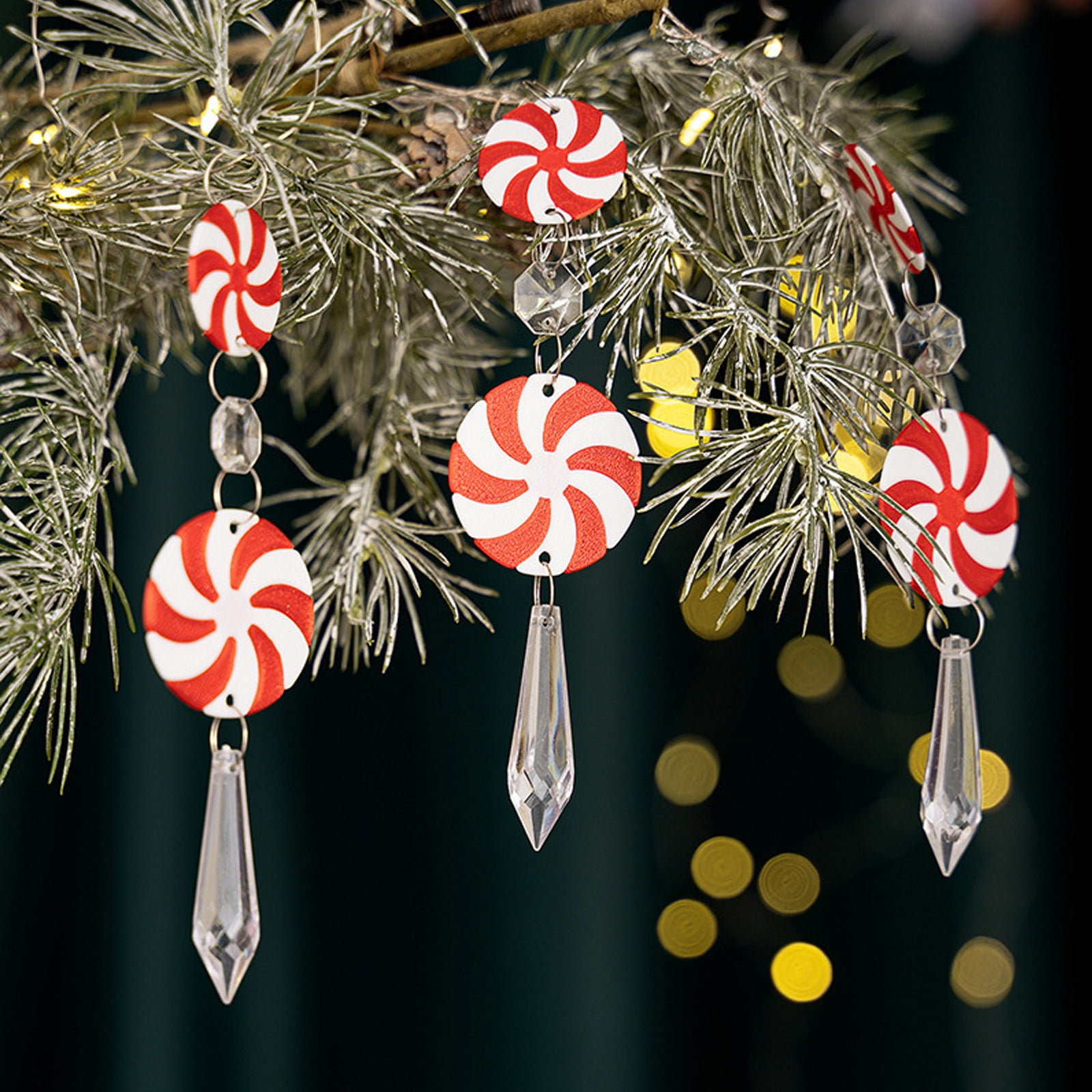 HomeKingdee Christmas Candy Pendant Simulation Candy Ice Cone Pendant ...