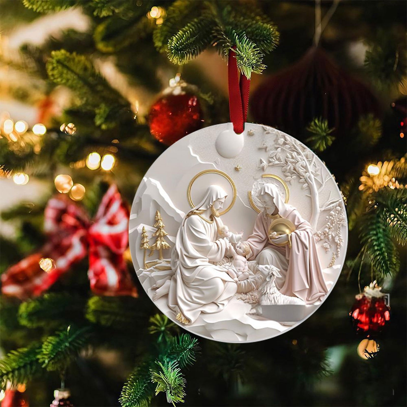 HomeKingdee Christmas Ornaments Nativity Scene Nativity Ornaments for ...