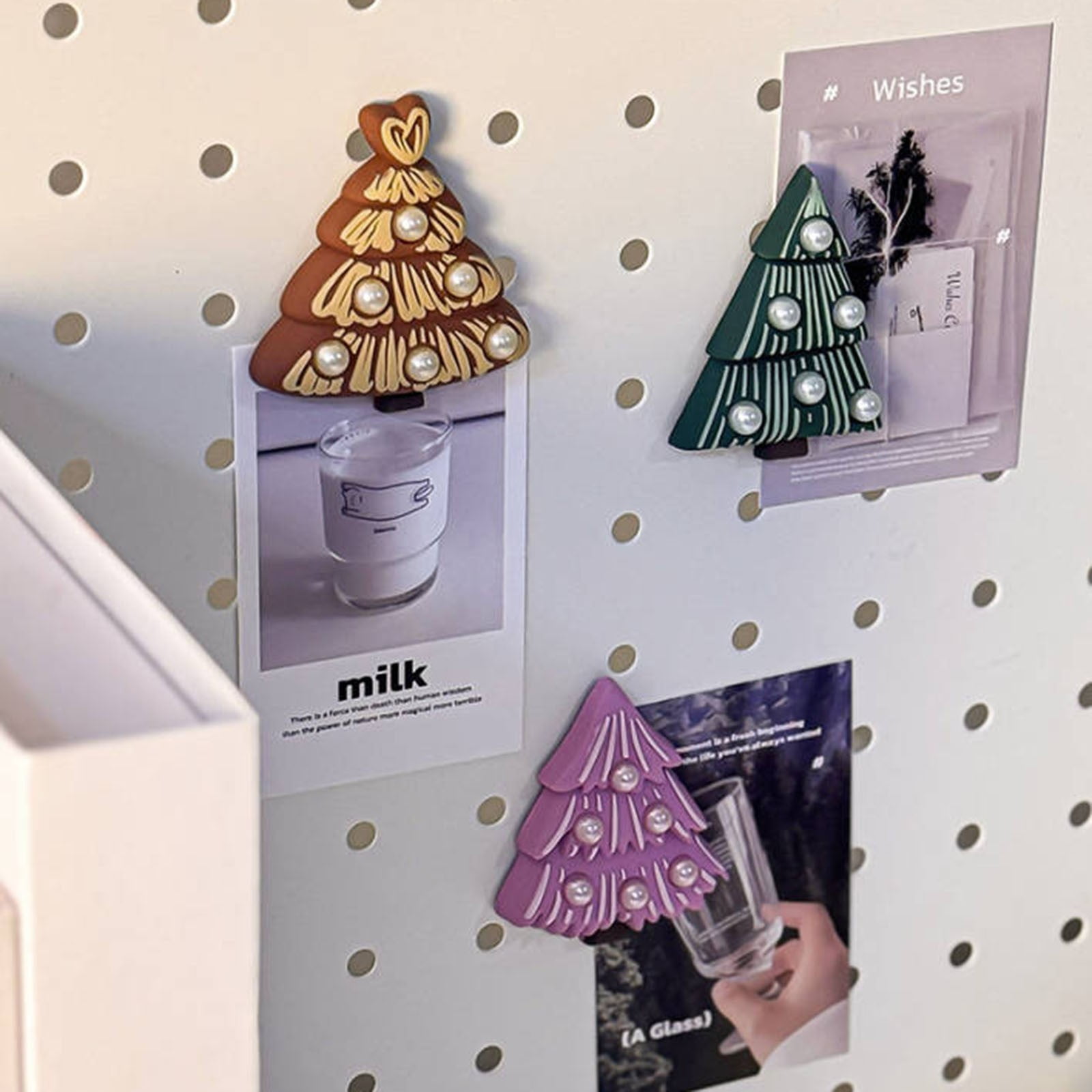 HomeKingdee DIY 3D Christmas Tree Refrigerator Magnet Stickers - Strong ...