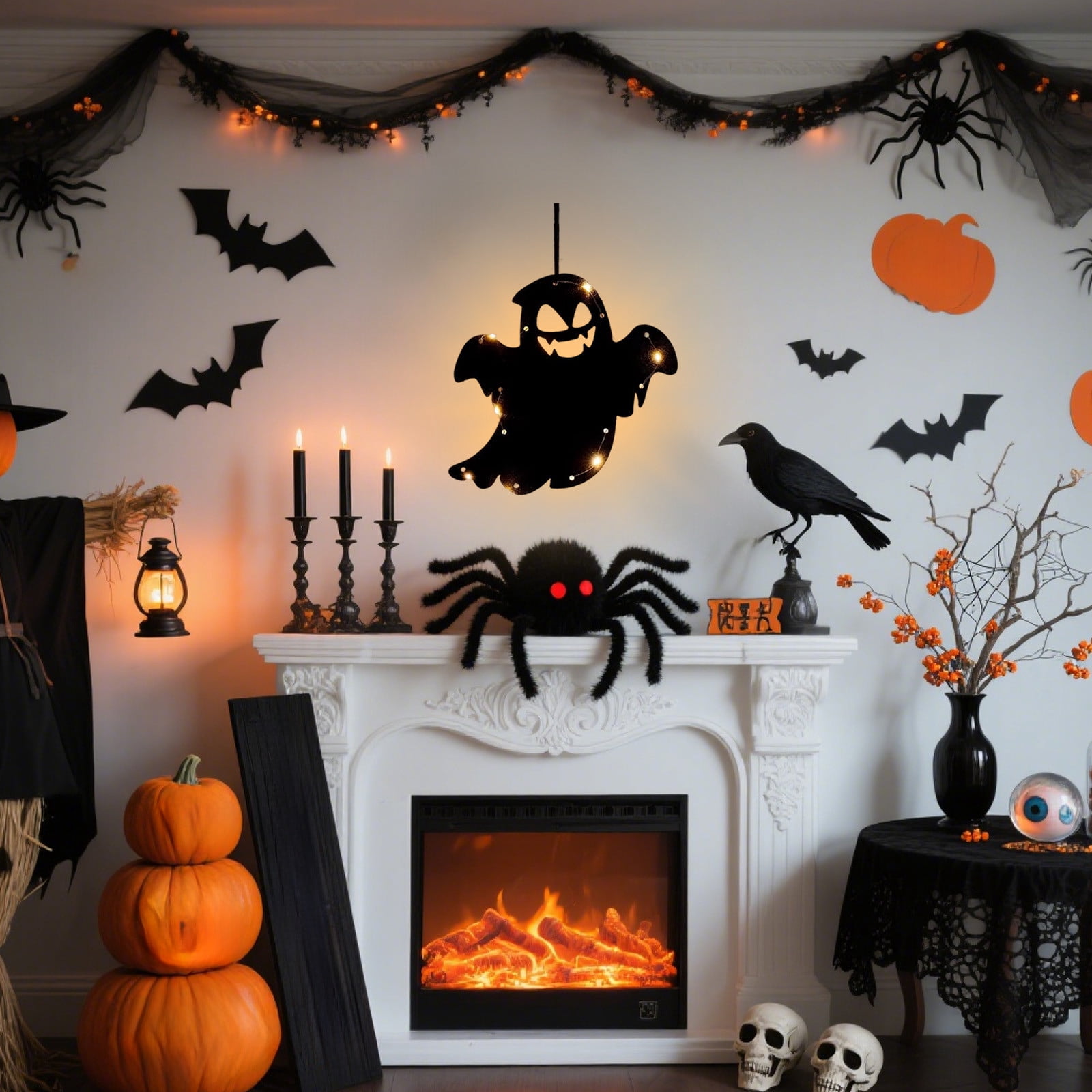 HomeKingdee Halloween Door Sign Halloween Decorations Lights, Window ...