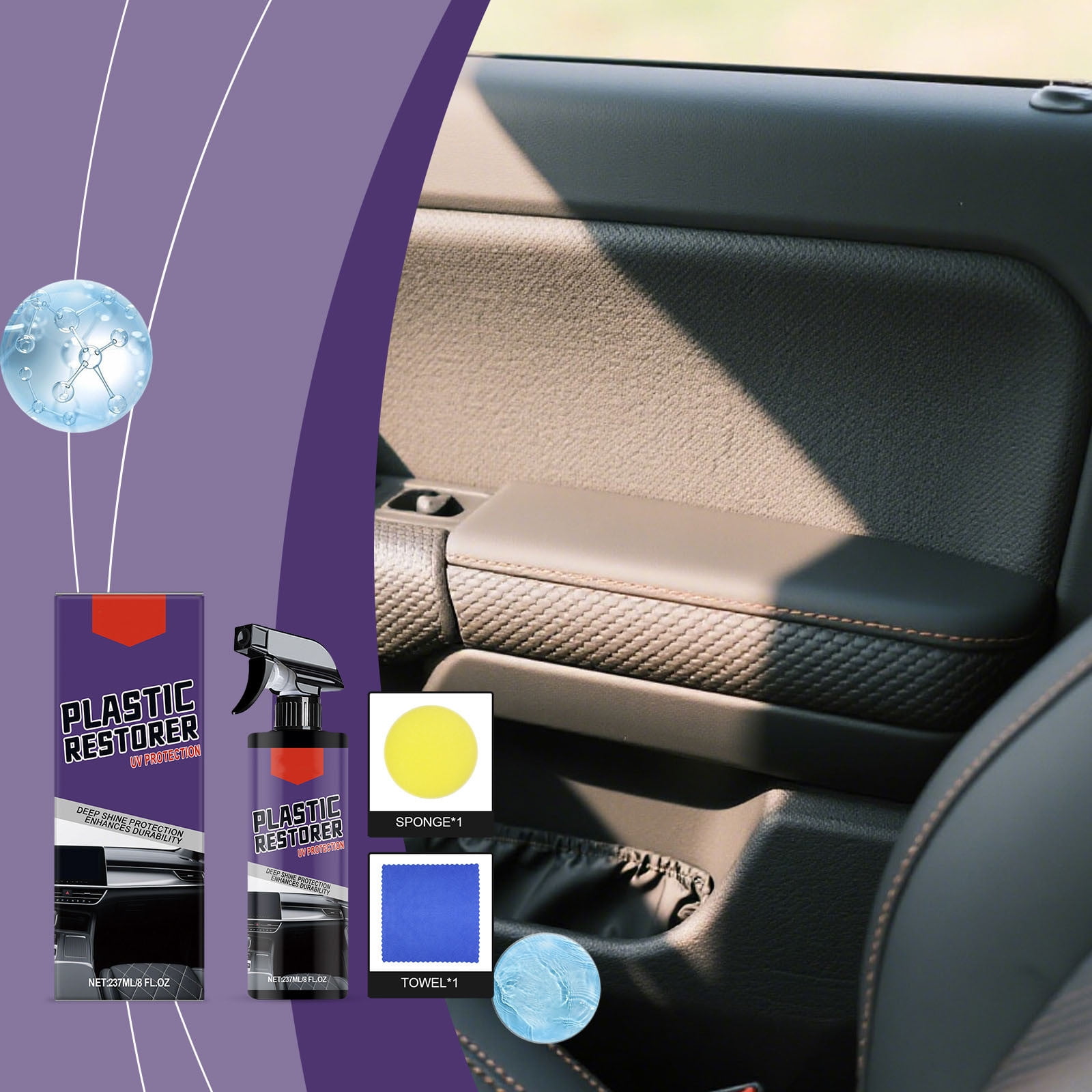 HomeKingdee Plastic Restorer for Cars - Ceramic Trim Coating Restores ...