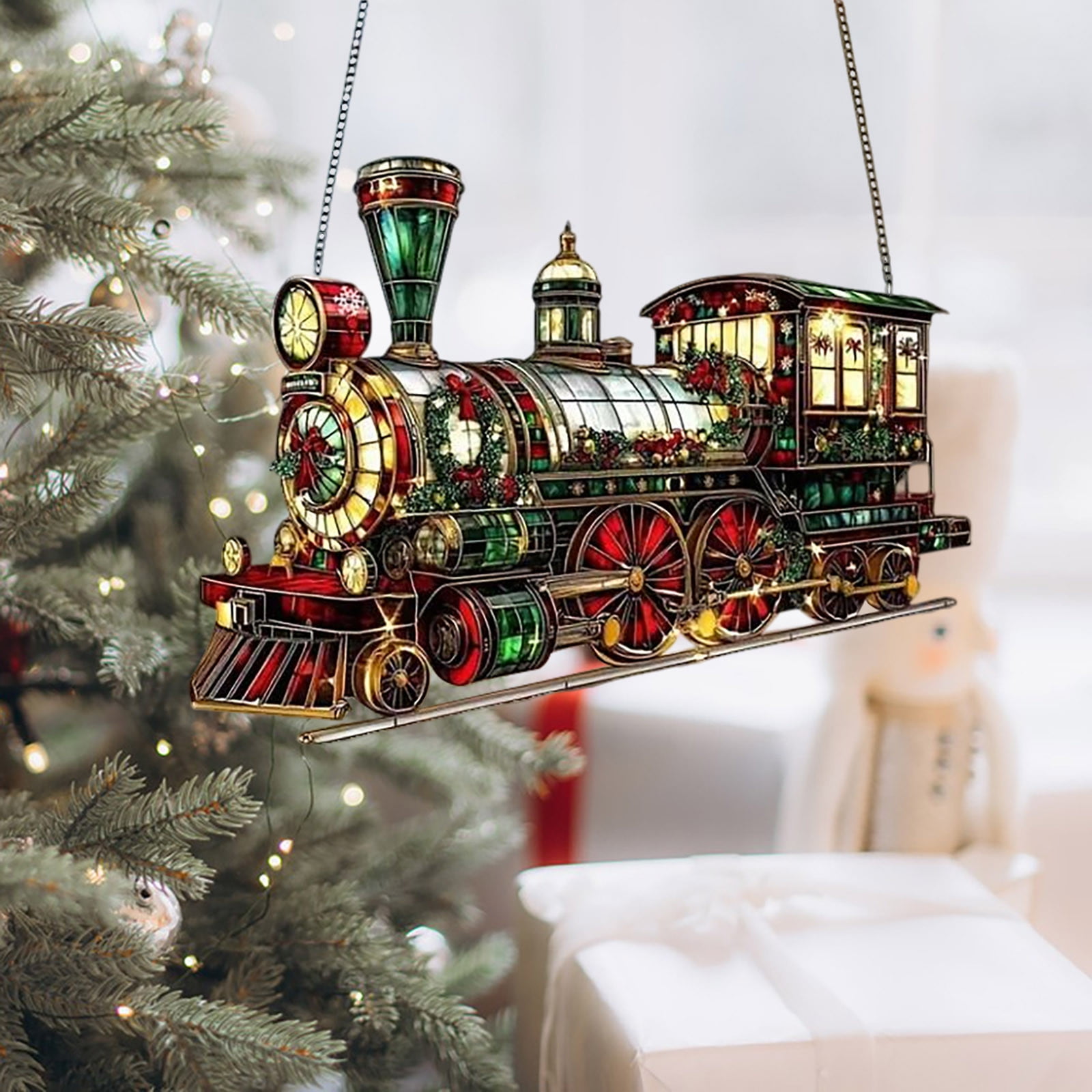 HomeKingdee Steam Train Ornaments Decor for Christmas Tree - Steam ...