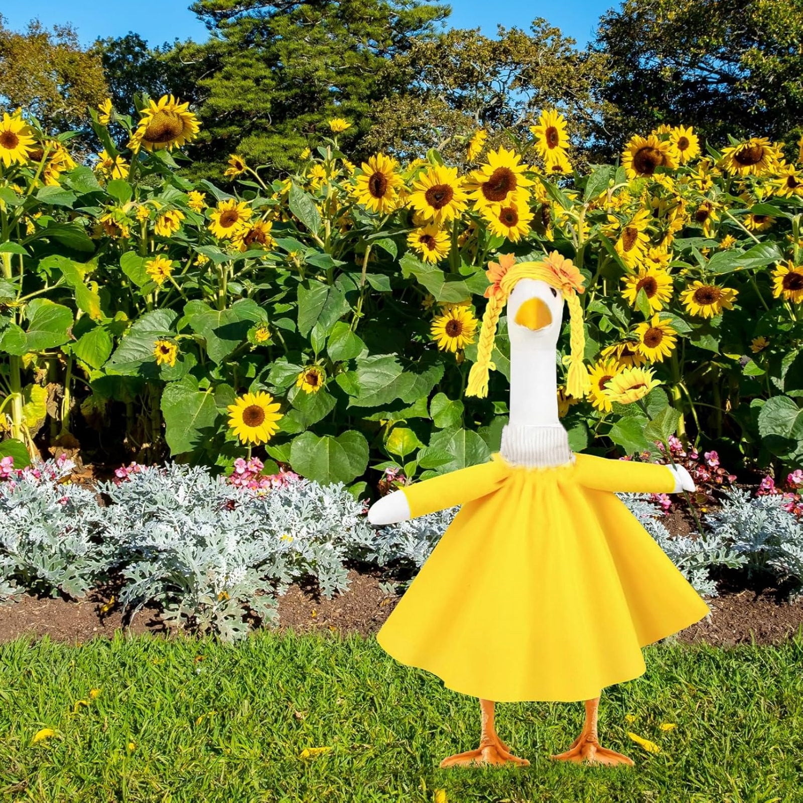 HomeKingdee Sunflower Porch Goose Outfits Cute and Fun Porch Goose ...