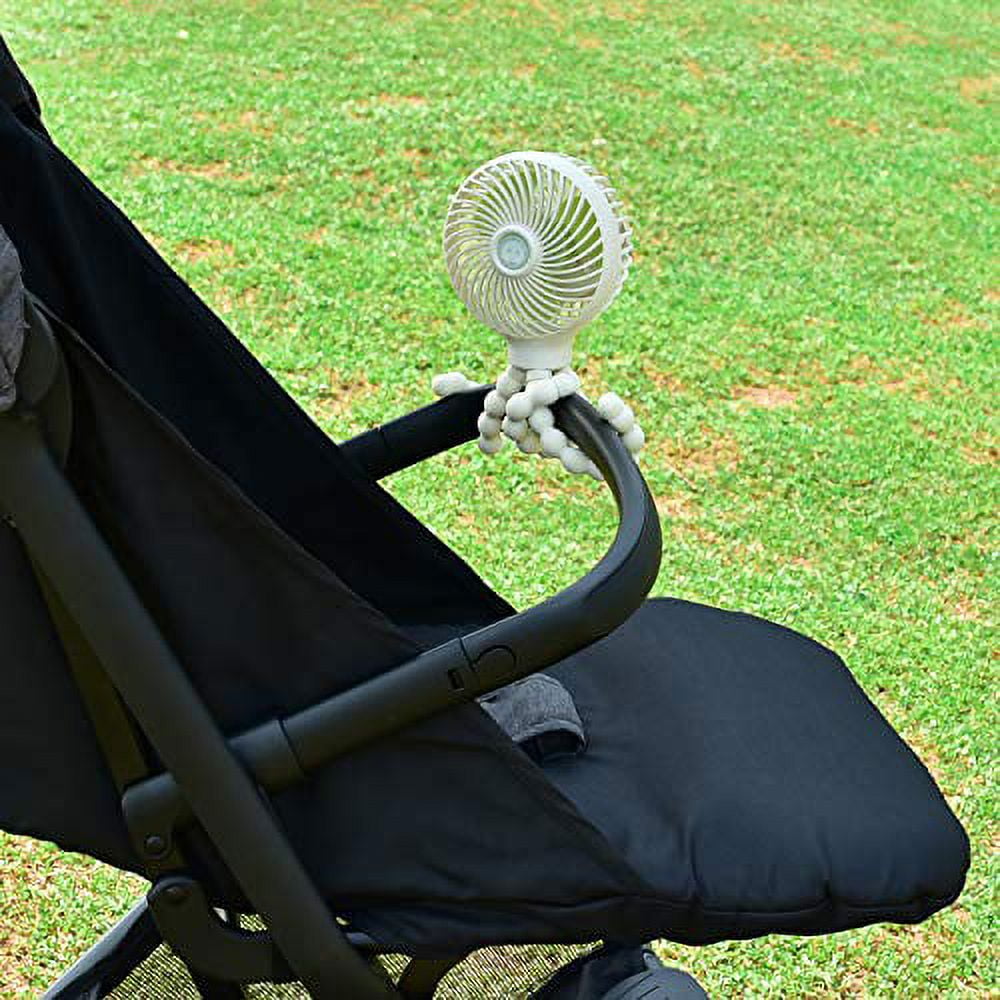 HomeLifairy Stroller Fan 2600mAh Battery Fan Clip On Fan Rechargeable ...