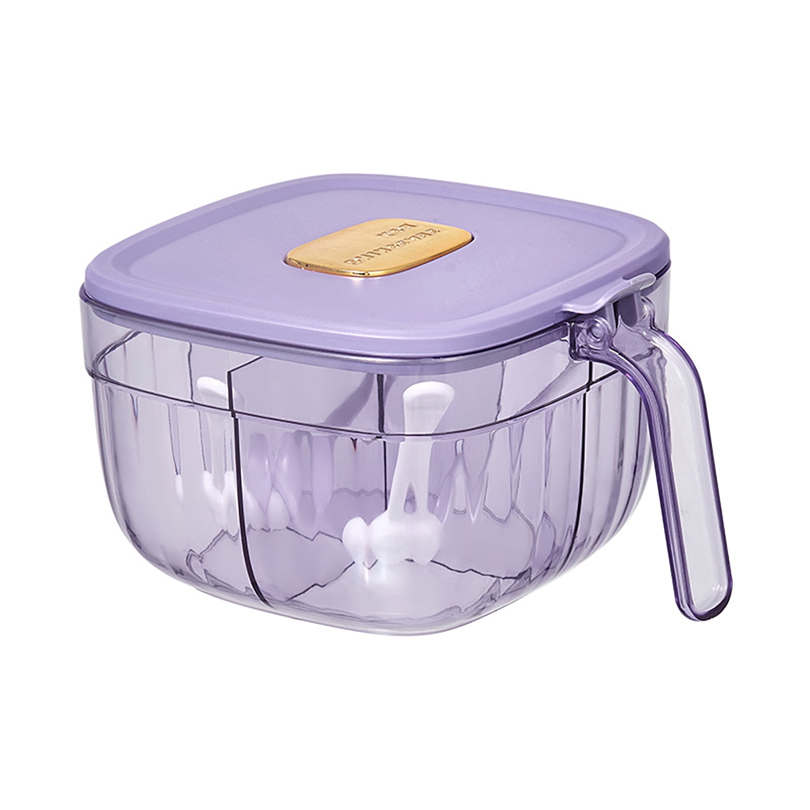 HomeLife 1 Set Salt Storage Box Transparent with Lid Handle Good ...