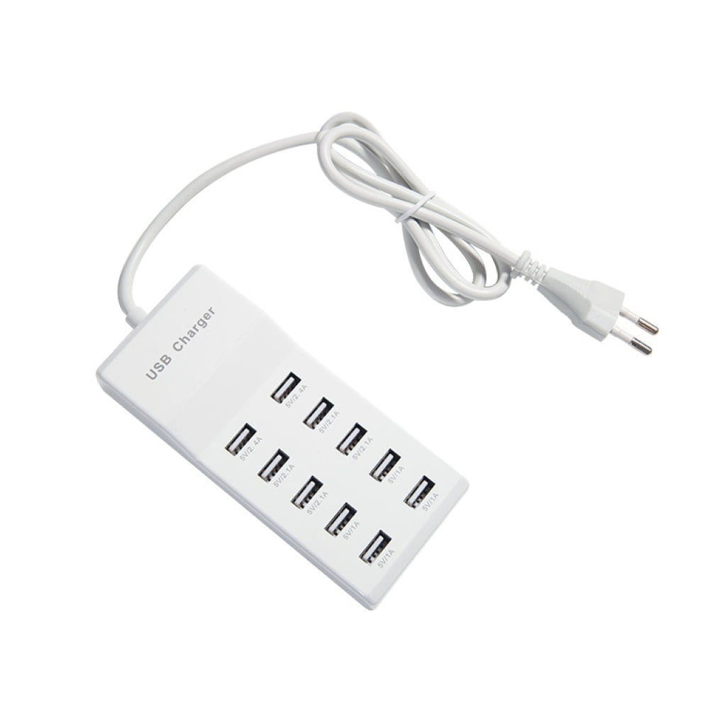 HomeLife 10 Ports USB Fast Charging Station Power Adapter Phone Tablet ...