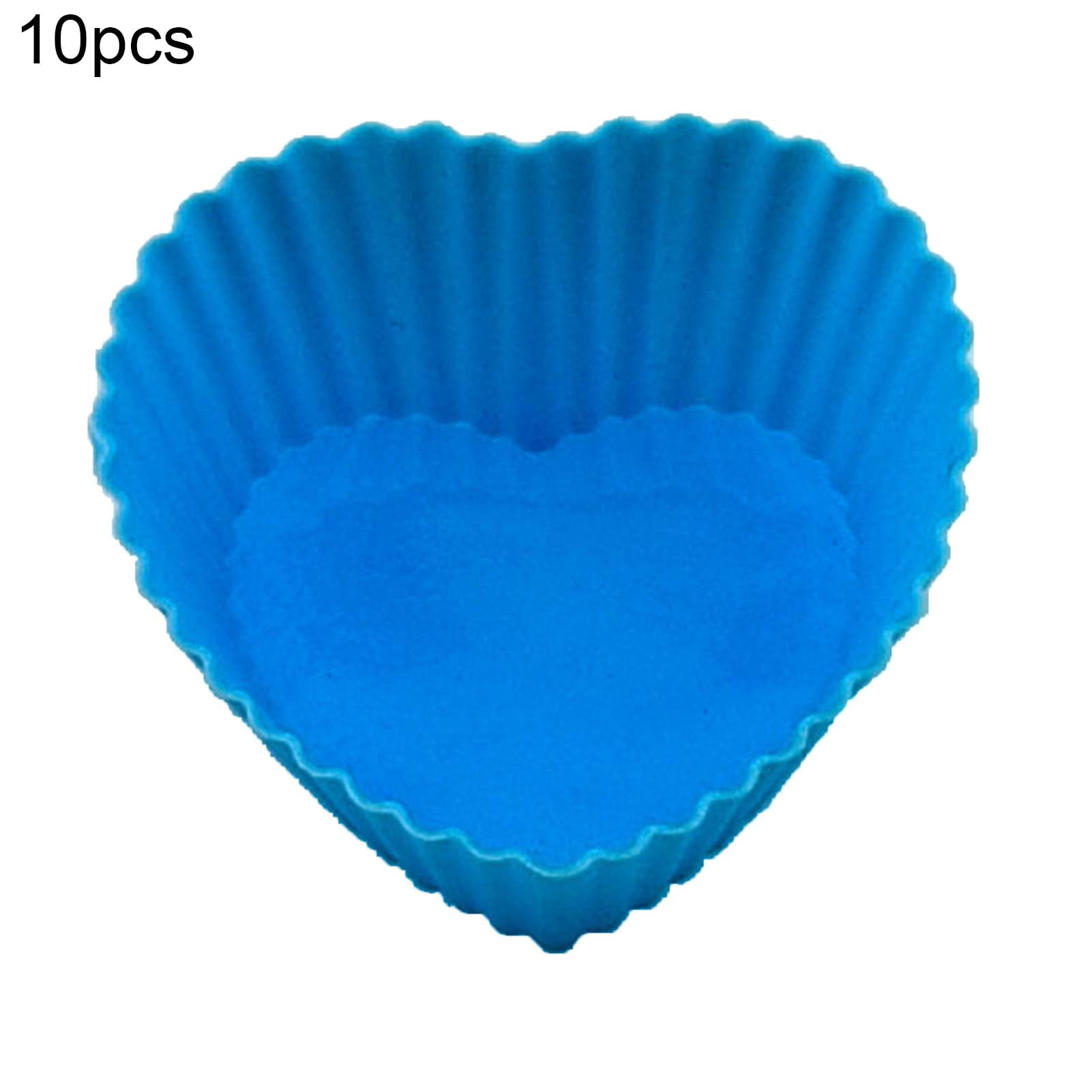 HomeLife 10Pcs Cake Mold Heart Star Rose Shape Bakeware Silicone Muffin ...