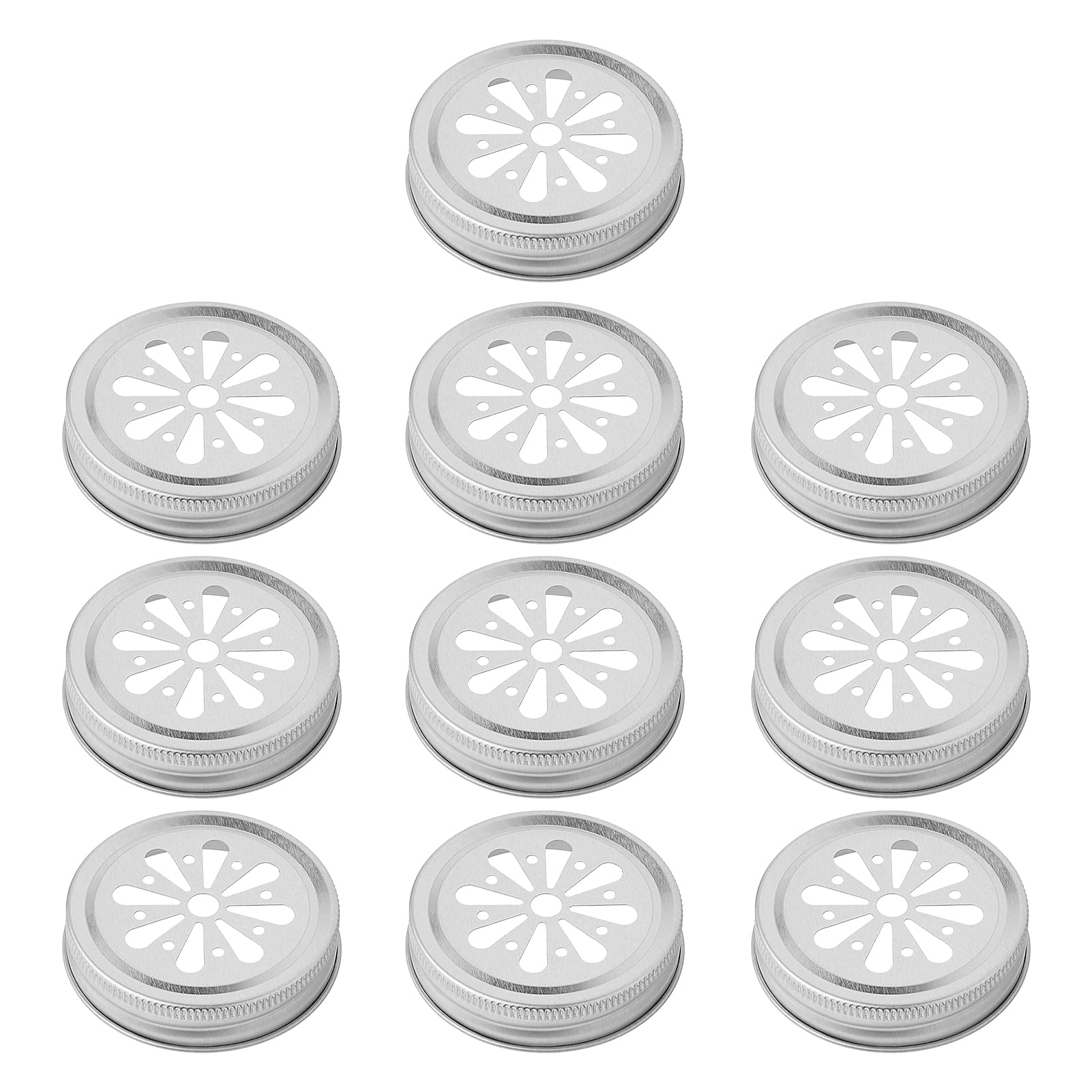 HomeLife 10Pcs Mason Jar Lids Flower Pattern Rust-proof Tinplate Mason ...