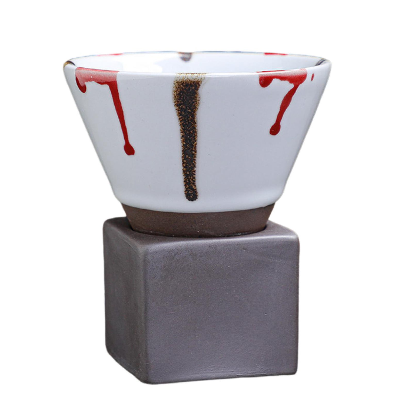 HomeLife 150ML Ceramic Funnel Coffee Cup with Base Heat-resistant ...