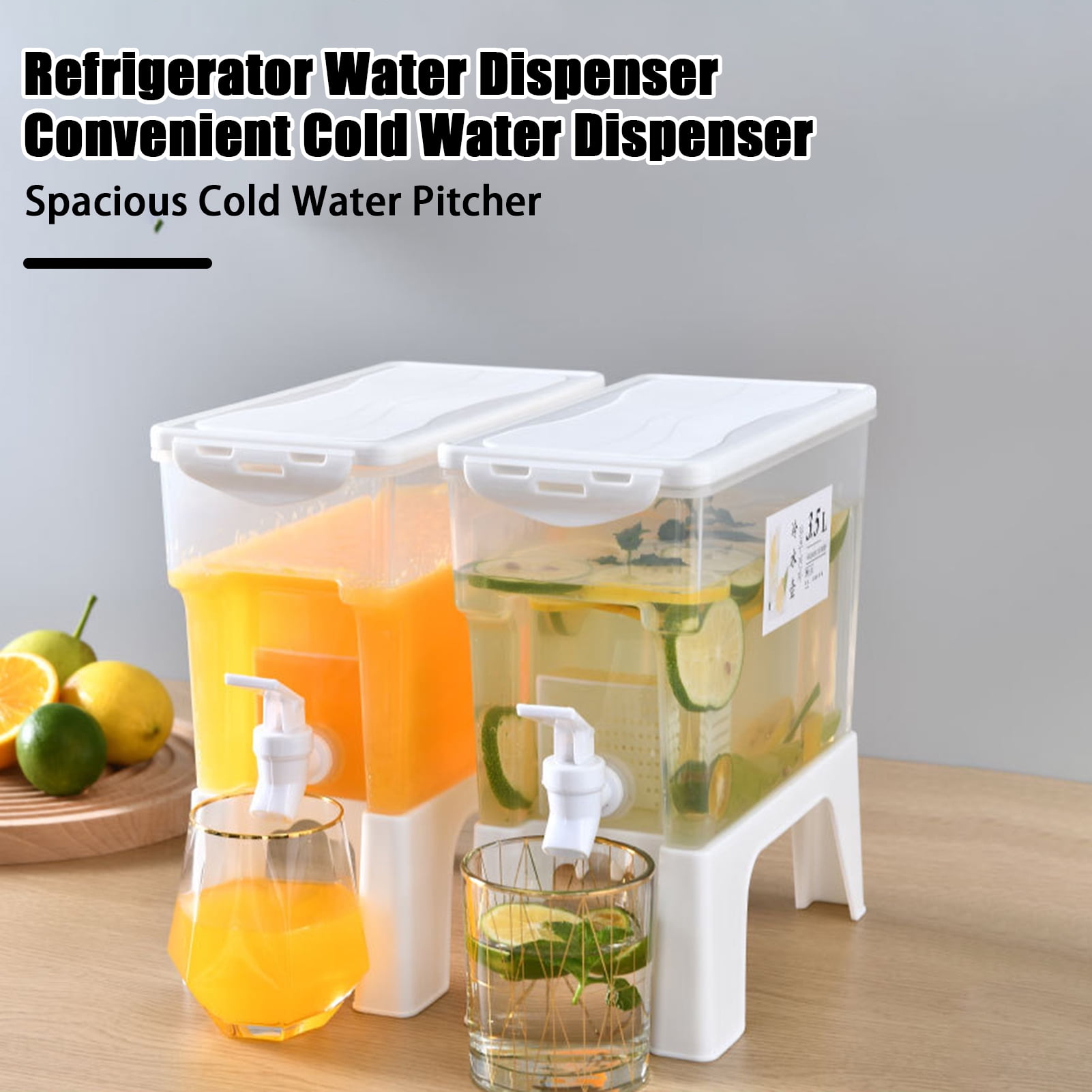 HomeLife 3.5L/118oz Cold Water Bucket With Faucet And Base, Fruit Tea ...