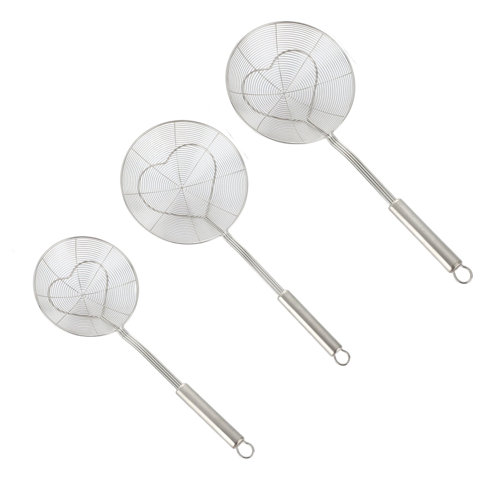 HomeLife 3Pcs Food Colander Love Shape Design Long Handle Stainless ...