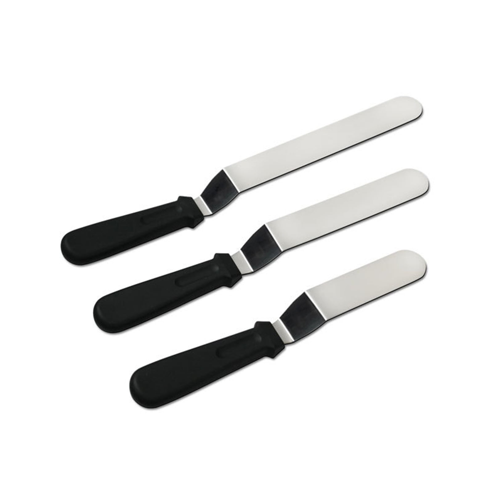 HomeLife 3Pcs Icing Spatula Set Stainless-Steel Offset Spatula Angled ...