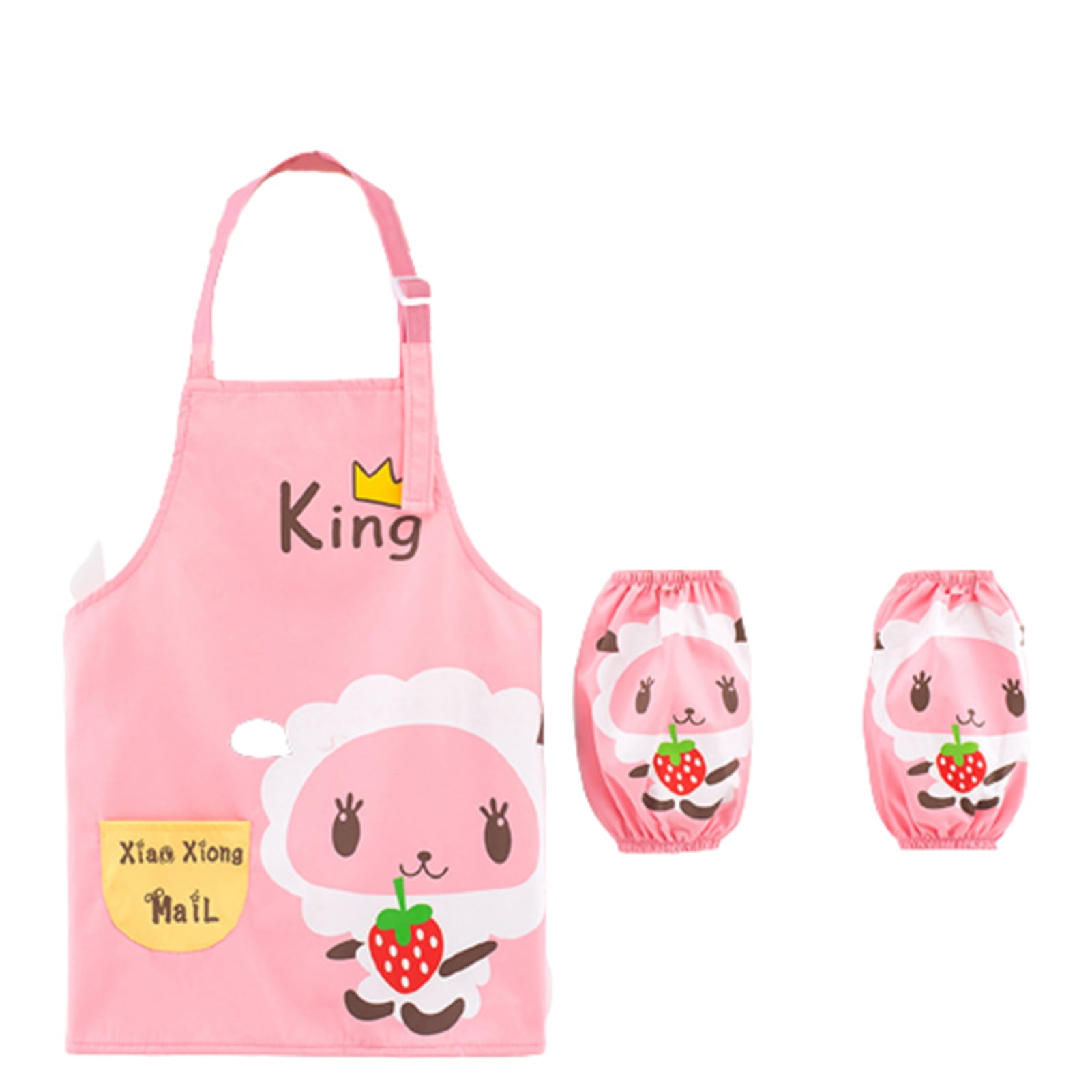 HomeLife 3Pcs/Set Children Apron Cartoon Character Pattern Waterproof ...