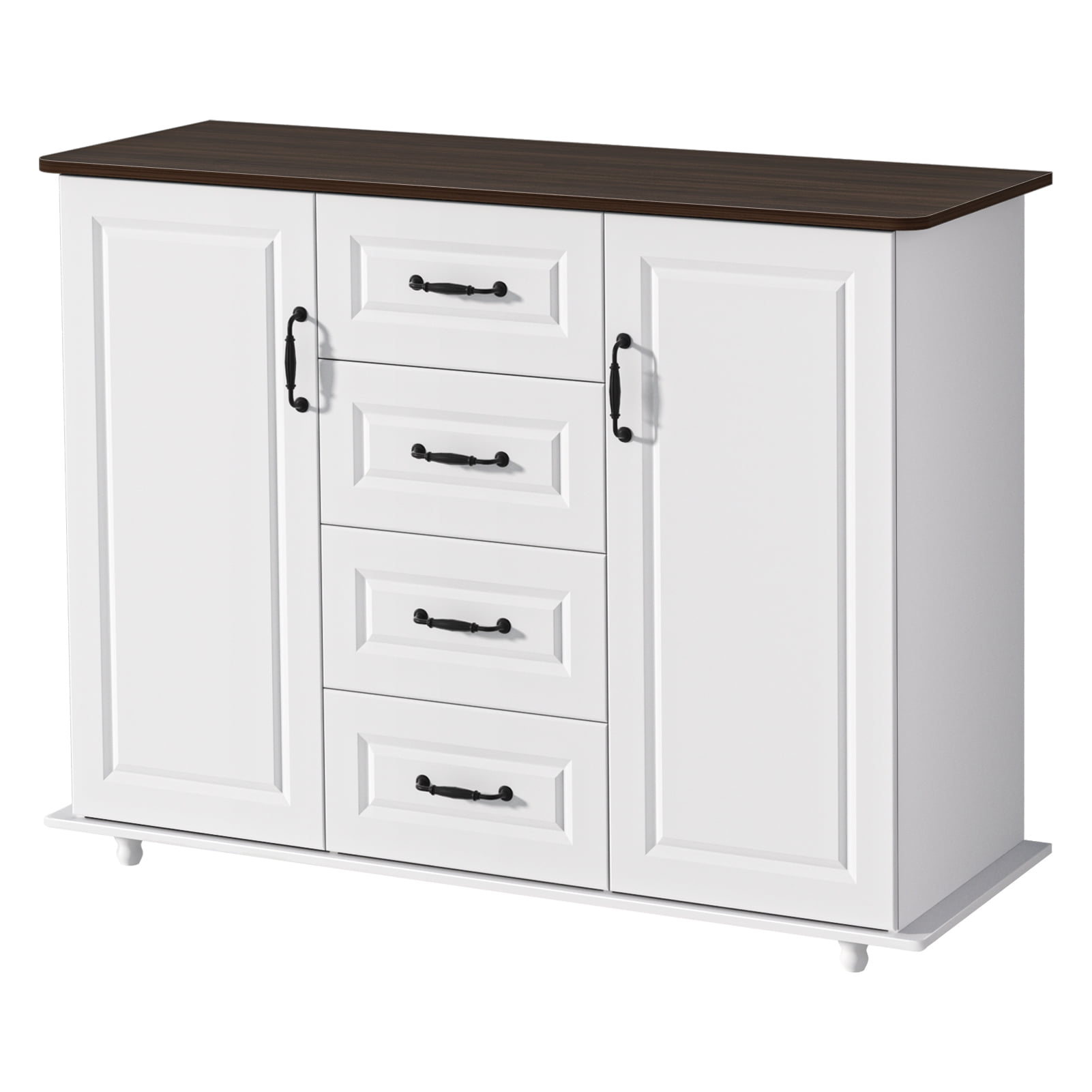 HomeLife 47" Large Sideboard Buffet Storage Cabinet with 4 Drawers, 2 ...