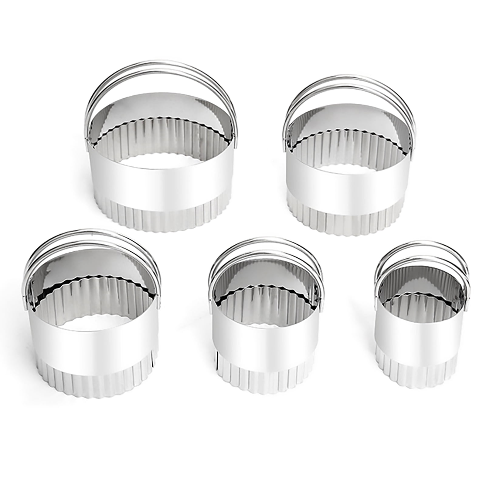 HomeLife 5 Pcs/Set Biscuit Cutter Non Stick Anti-rust Stainless Steel ...