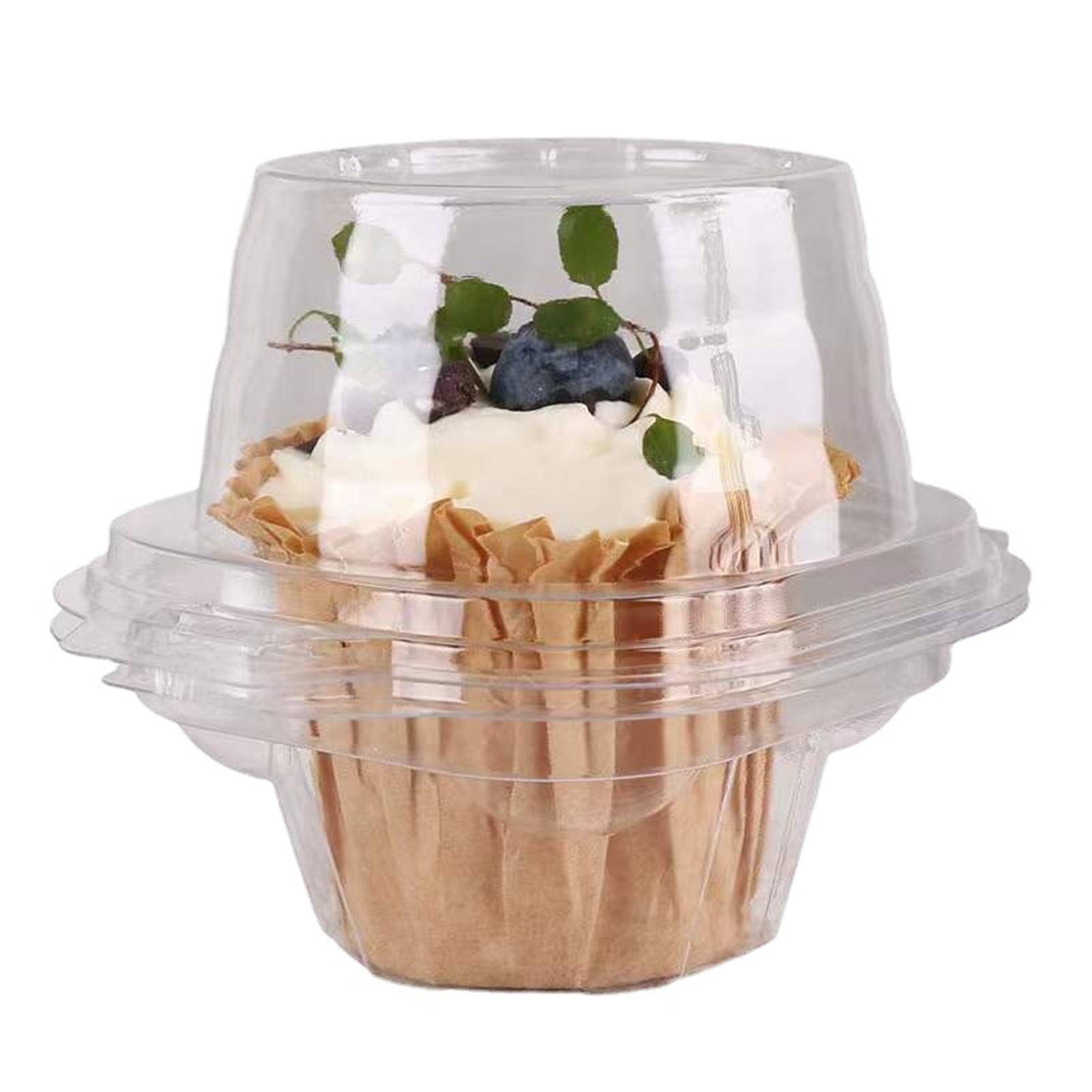 HomeLife 50Pcs Tall Cupcake Boxes Stackable Deep Dome Cupcake ...