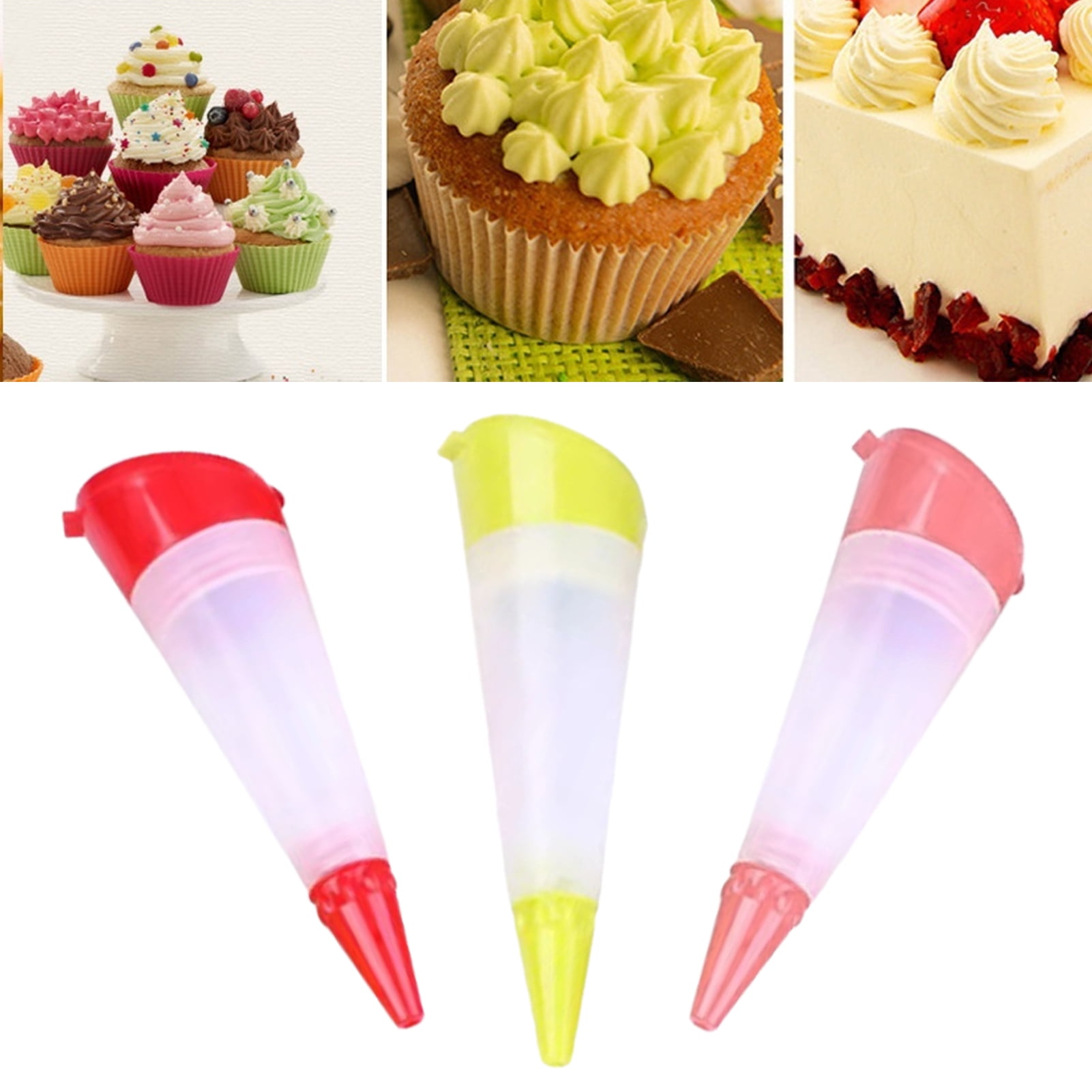 HomeLife Cake Writing Pen 3 Packs Three Headed Flower Mounting Pen ...