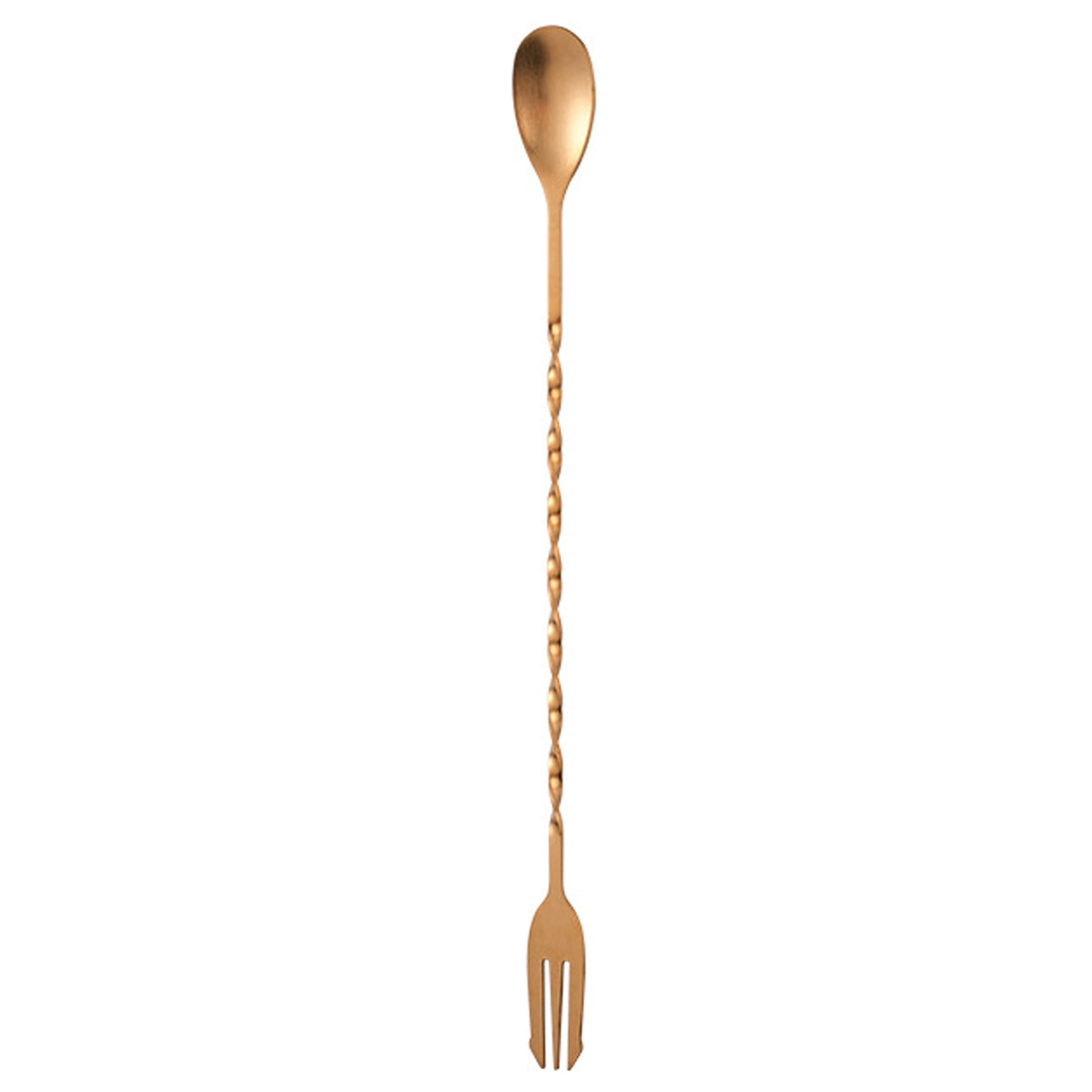 HomeLife Cocktail Spoon with Fork Double Heads Stainless Steel Long ...