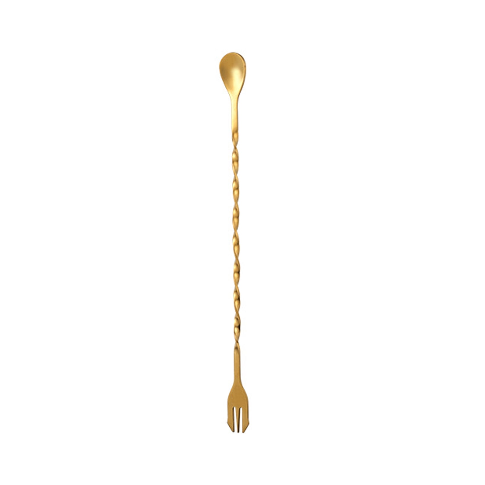 HomeLife Cocktail Spoon with Fork Double Heads Stainless Steel Long ...
