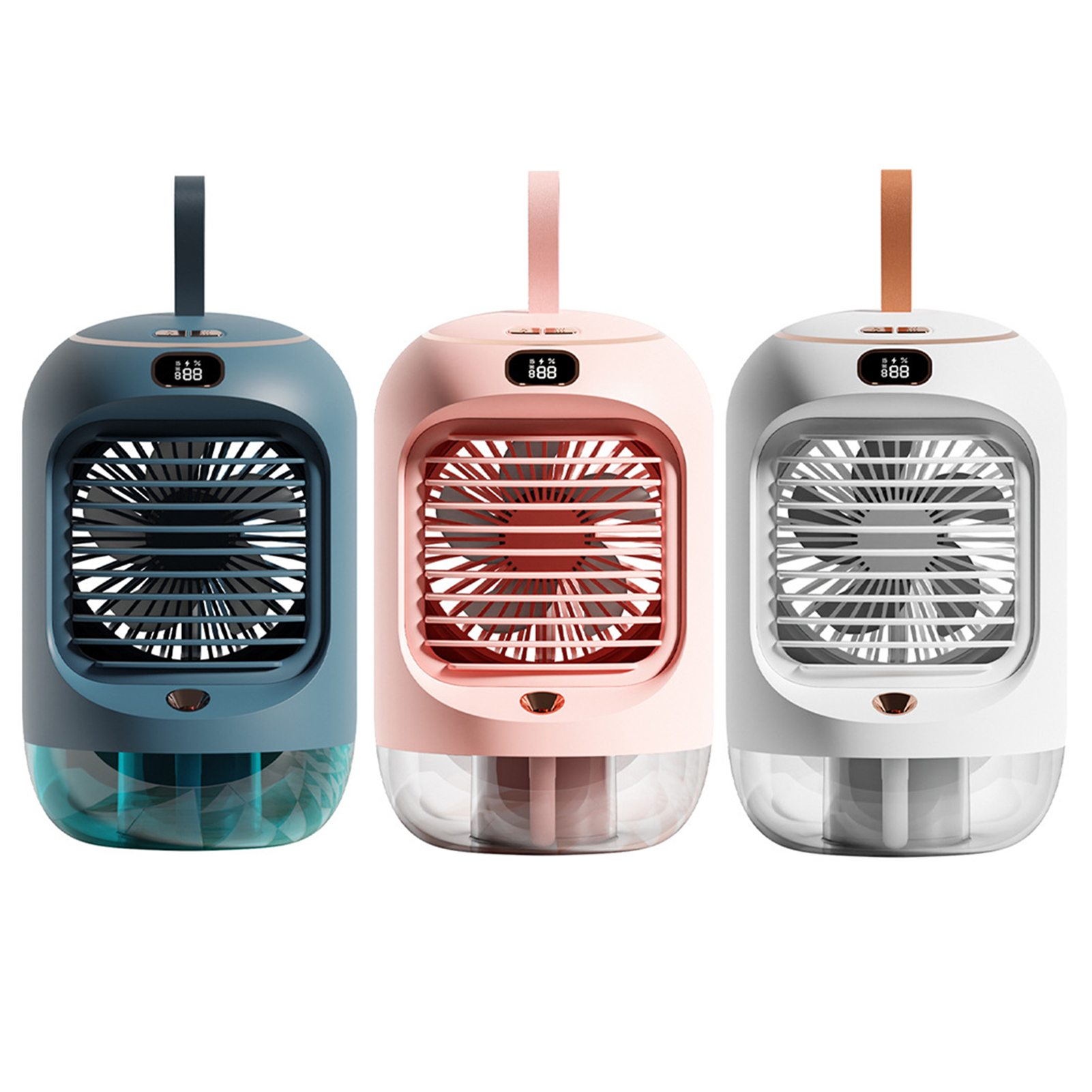 HomeLife Cold Air Fan with Night Light Humidification Cold Fan Mini ...