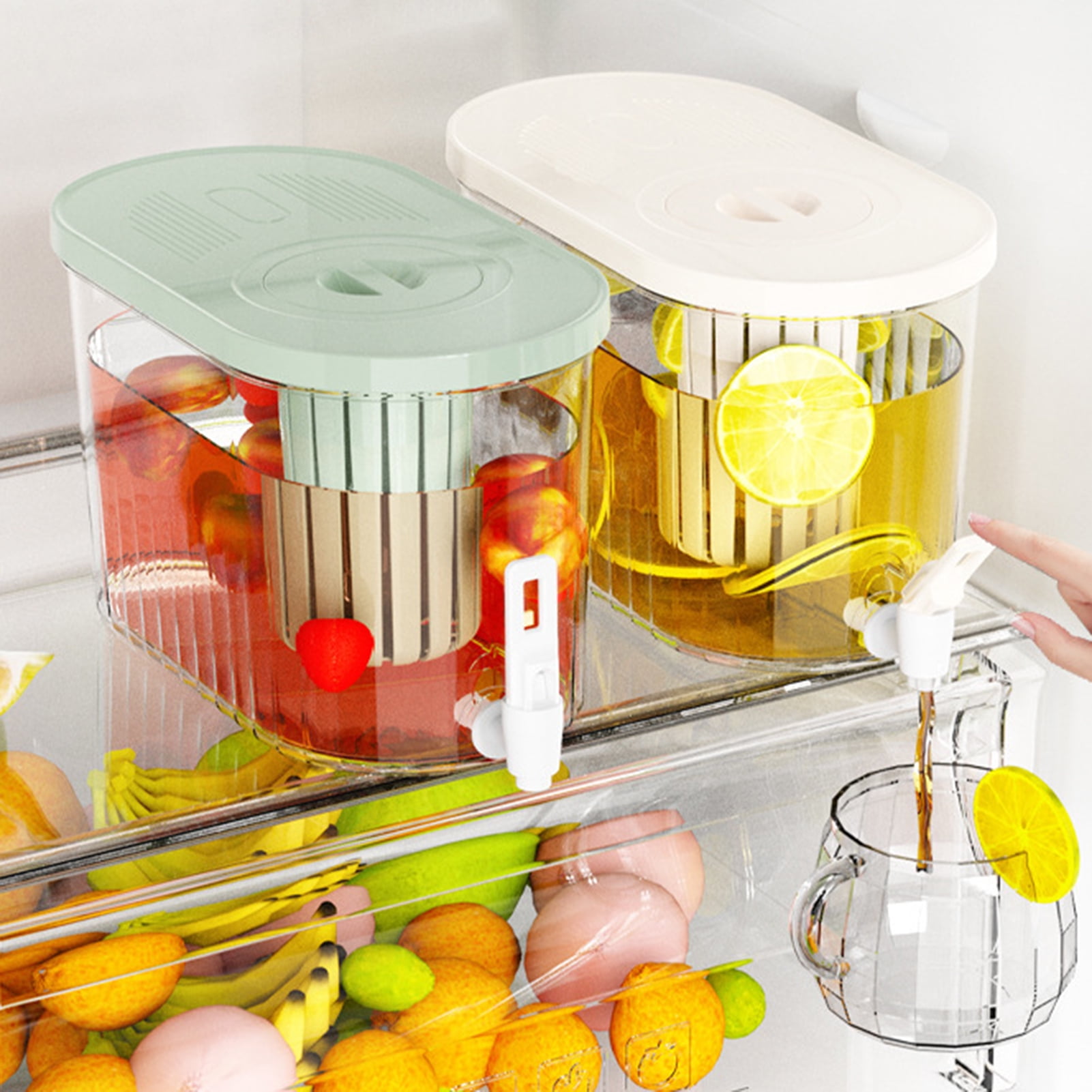 HomeLife Cold Water Kettle with Faucet 4.5L/152oz Plastic Cold Water ...