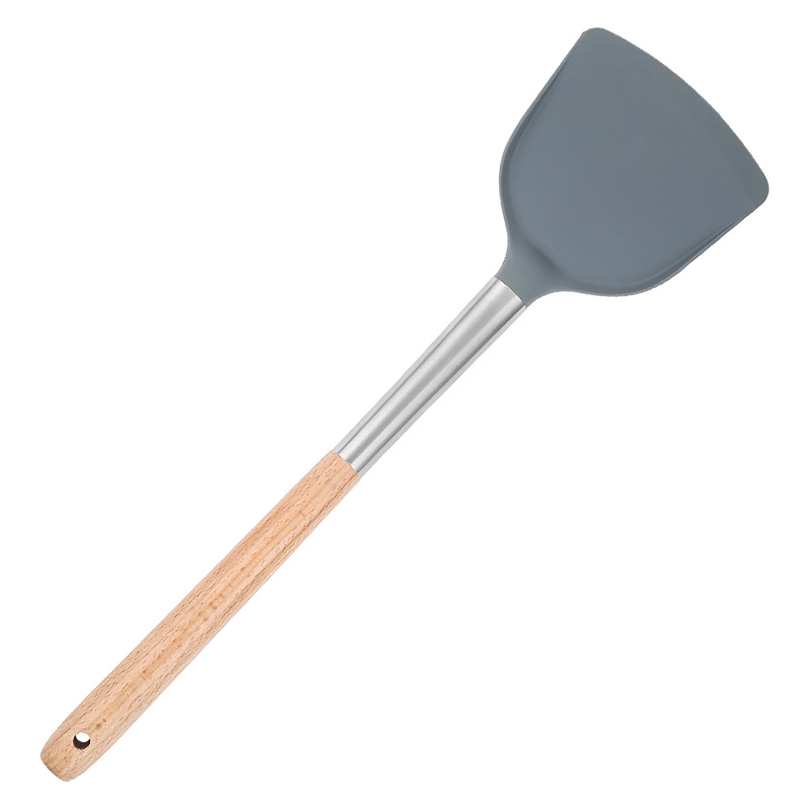 HomeLife Cooking Spatula Food Grade Non-stick Wooden Handle Silica Gel ...