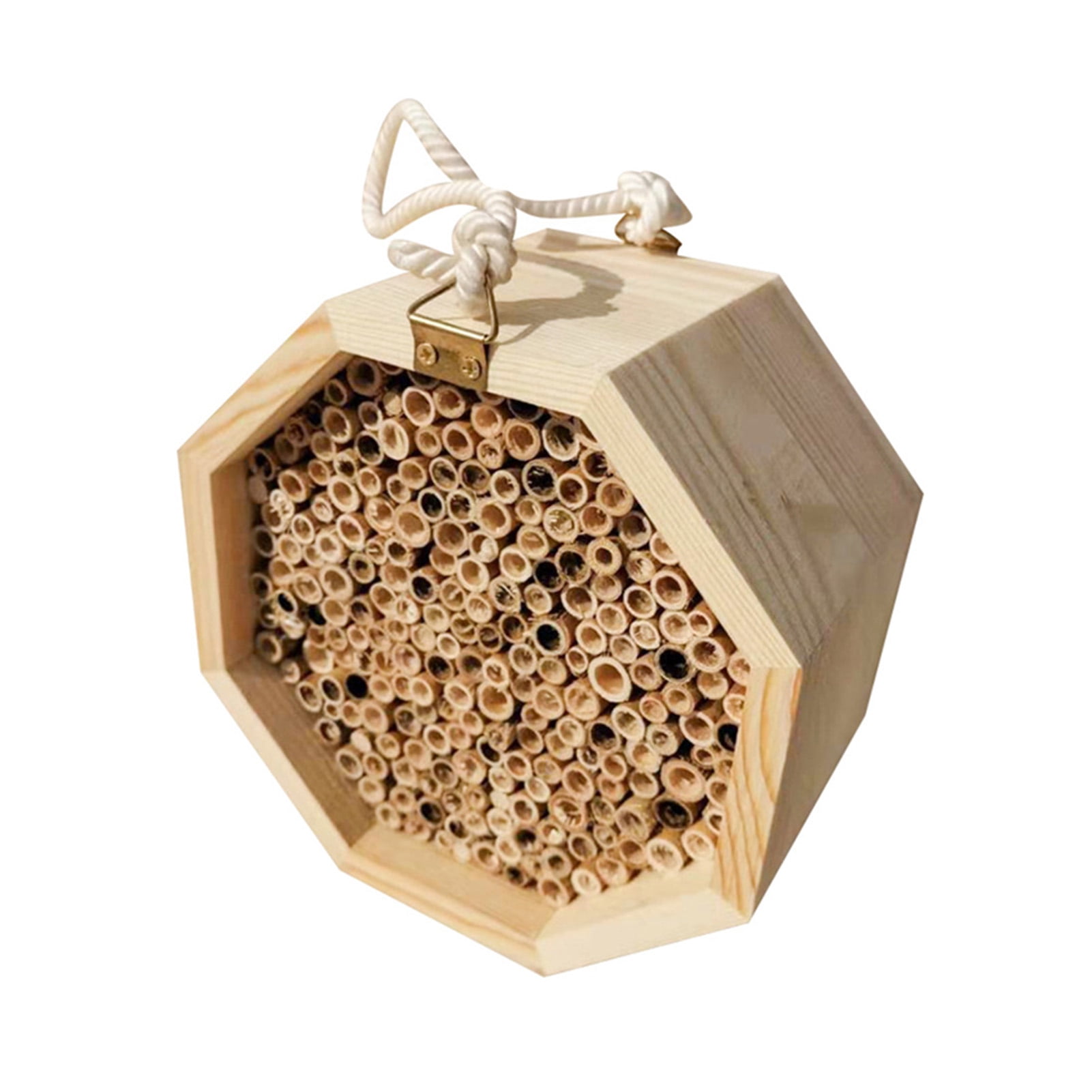 HomeLife Creative Wooden Tube Bee Hive Insect House Mating Box Garden ...