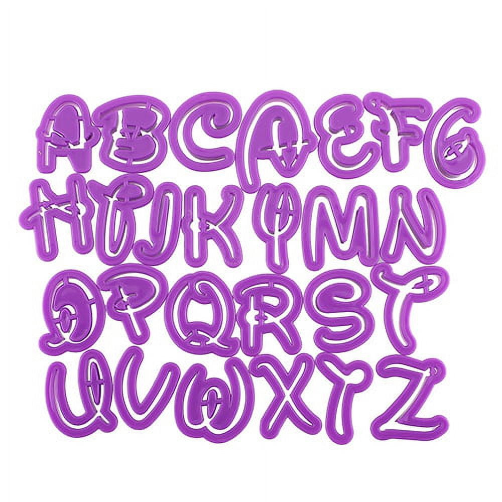 HomeLife Cute Alphabet Letters Set Fondant Cake Mold Icing Biscuit ...