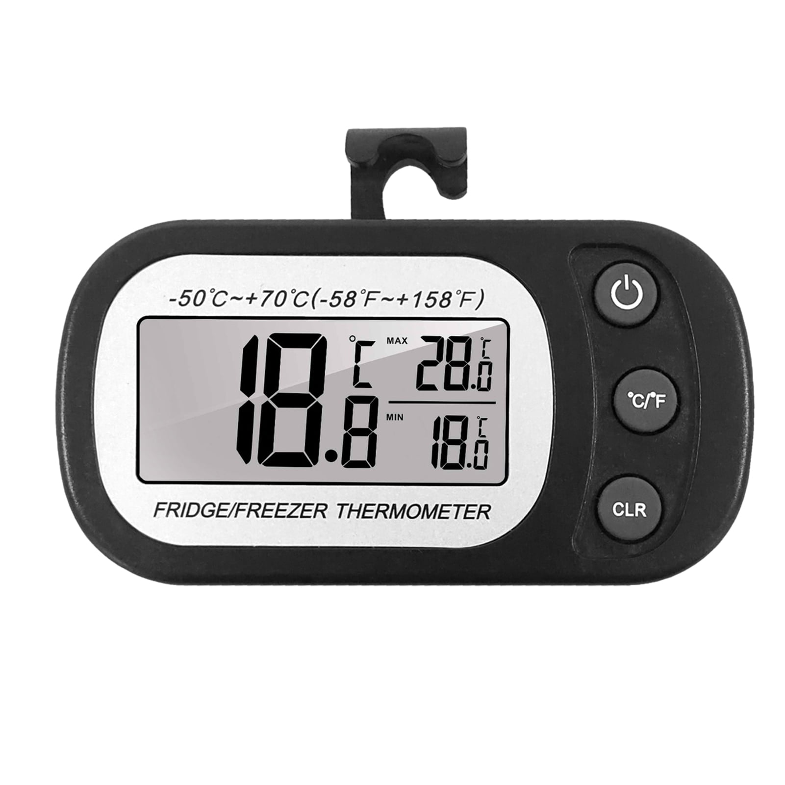 HomeLife Digital Refrigerator Thermometer Large LCD Display Magnetic ...