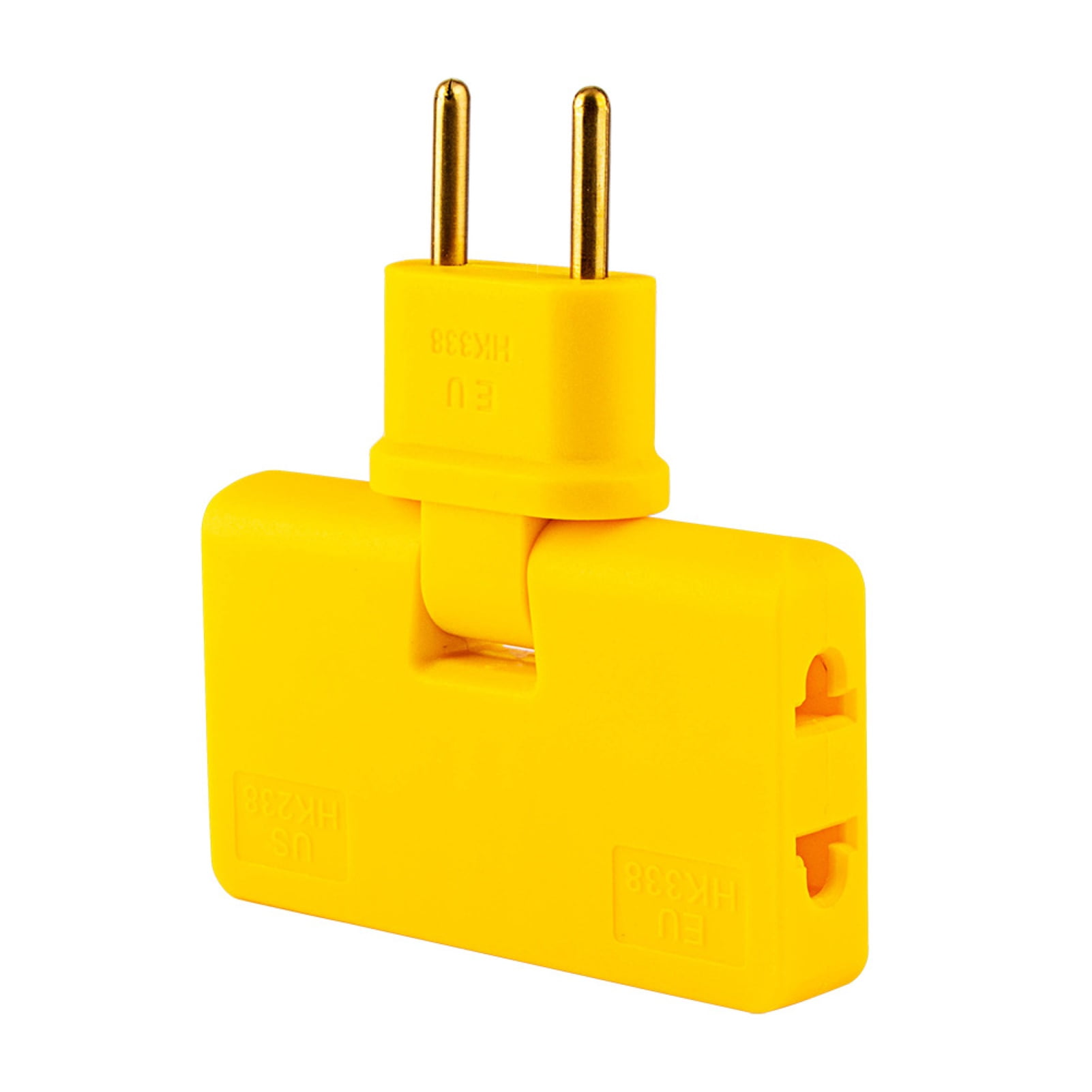 HomeLife EU Plug Adapter 1 In 3 180-degree Rotating 1500W European ...