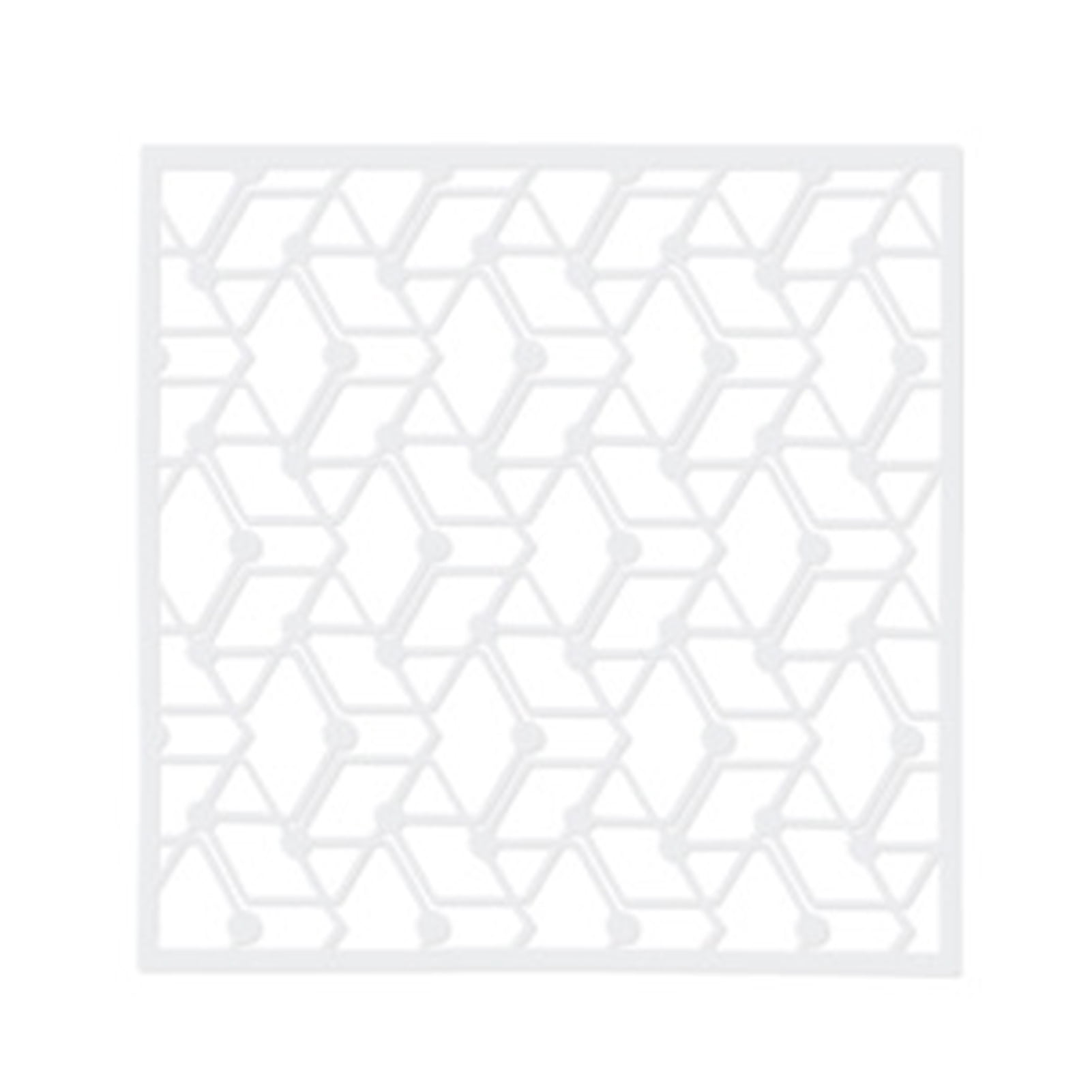 HomeLife Geometric Pattern Cake Decoration Template Washable PET ...