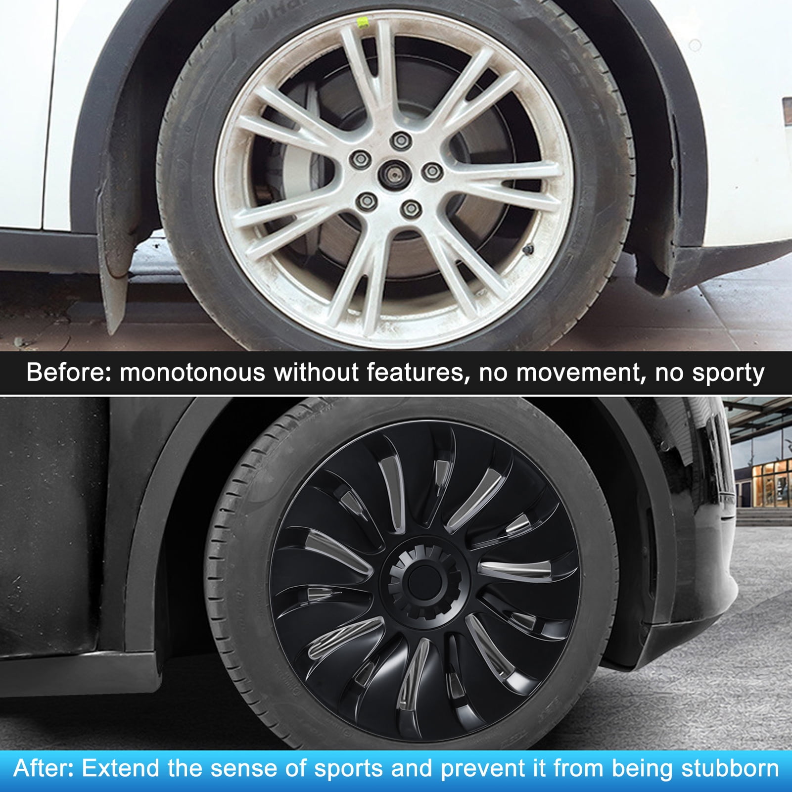 HomeLife Hub Cap for Tesla Model Y Wheel Cover Whirlwind Wheel Cover ...