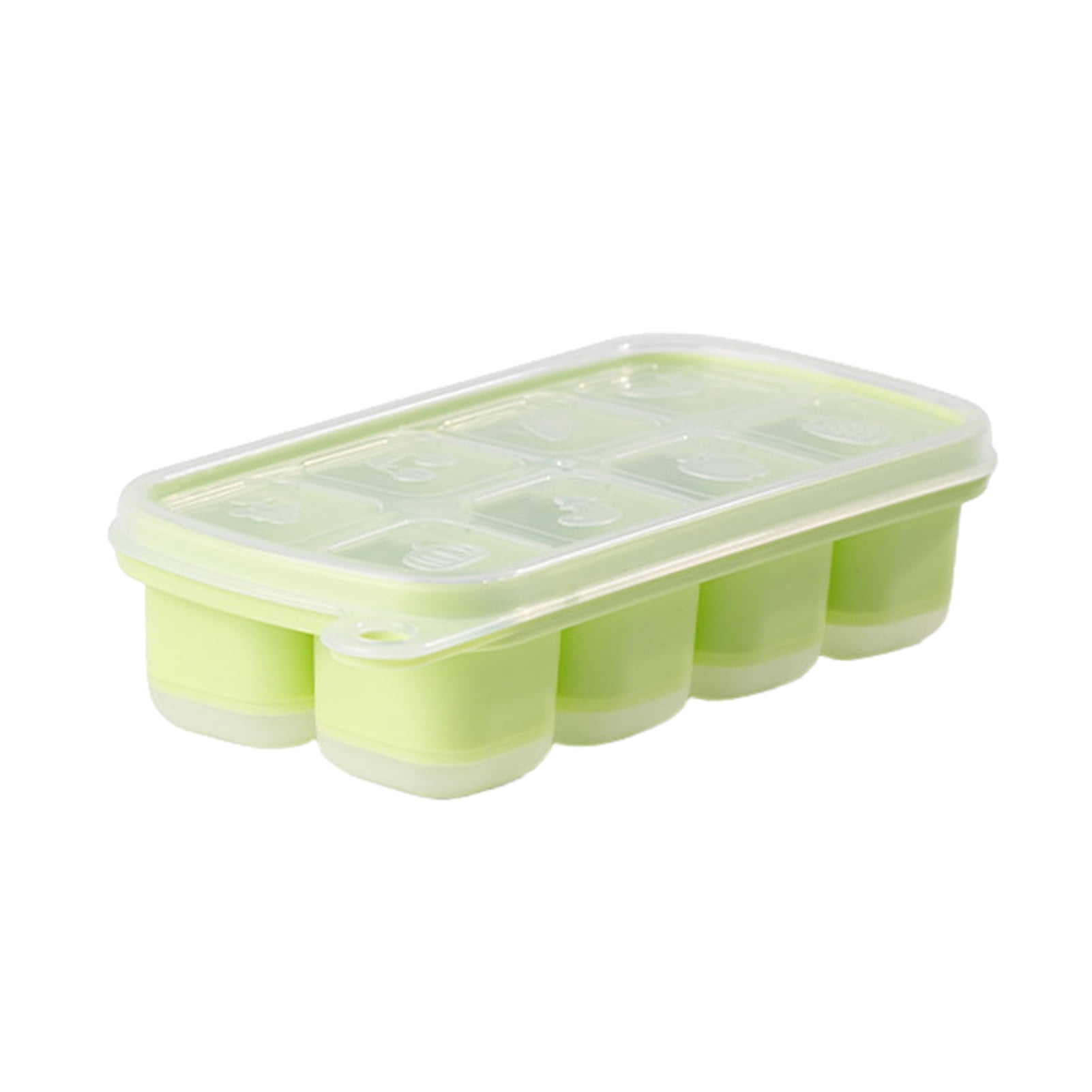 HomeLife Ice Tray with Lid 8-Cavity Easy-Release Mini Stackable Ice ...