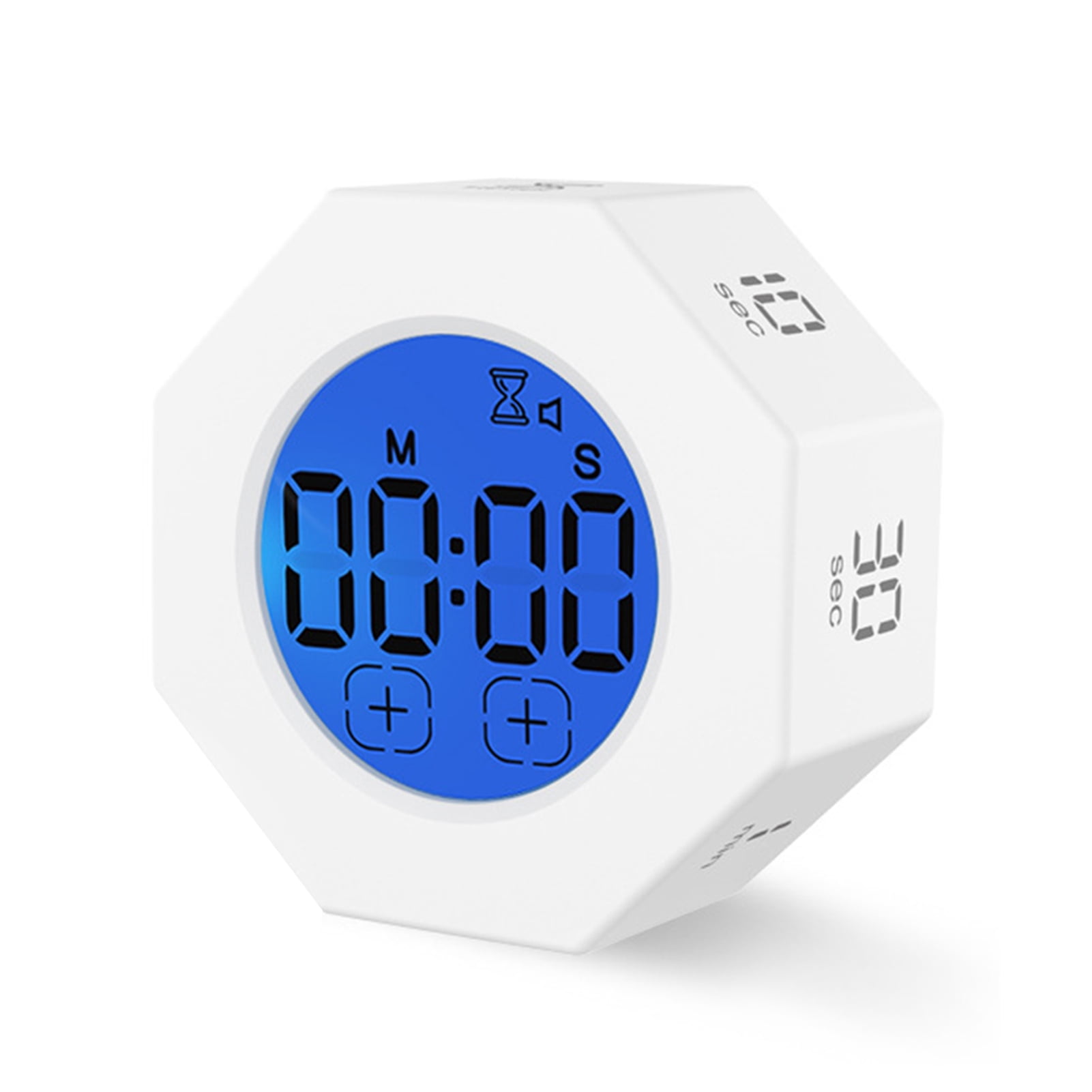 HomeLife Mini Digital Timer Portable Octagon Touch Control LED Display Flipping Sensor ...