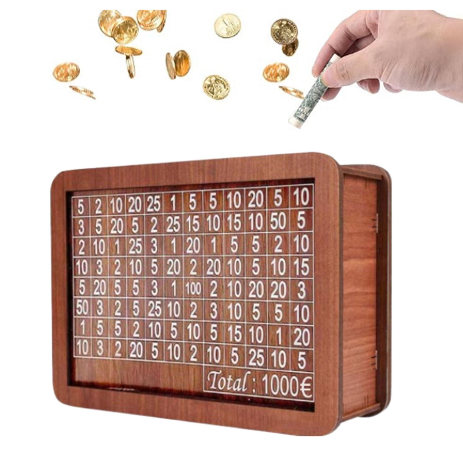 HomeLife Money Box with Counter Wooden Bank Vintage Bank Coin Cash ...