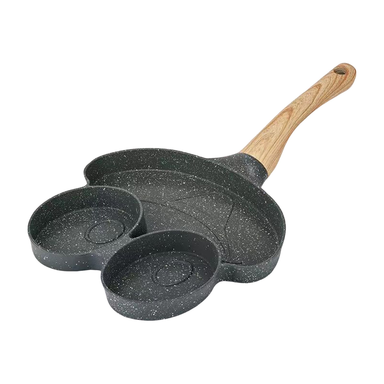 HomeLife Omelette Pan 4-Cup Non-Stick Egg Frying Mold Heart-Shaped Mini ...