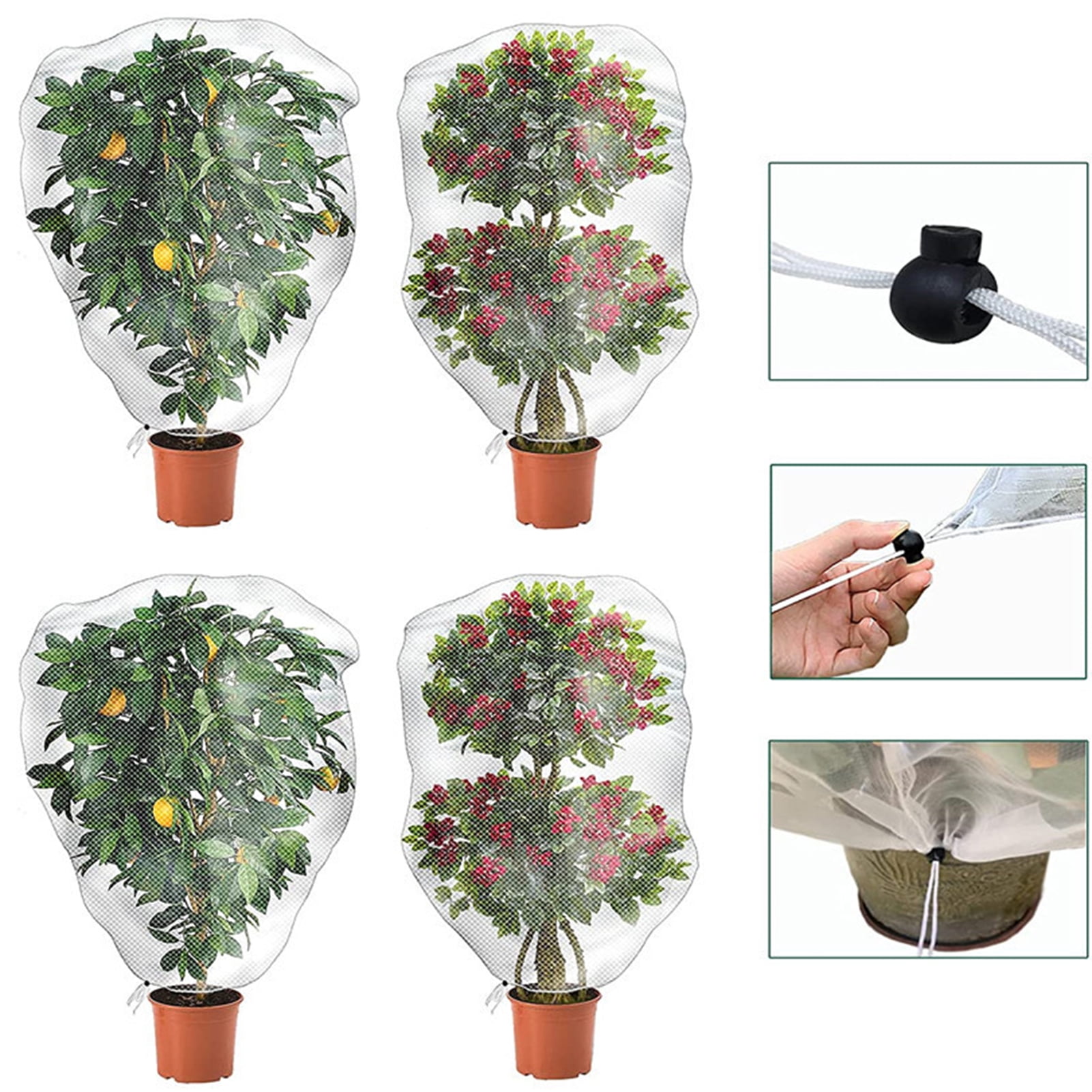 HomeLife Plant Bundle Mouth Bag 2pcs Tree Netting Covers Fruit Tree ...