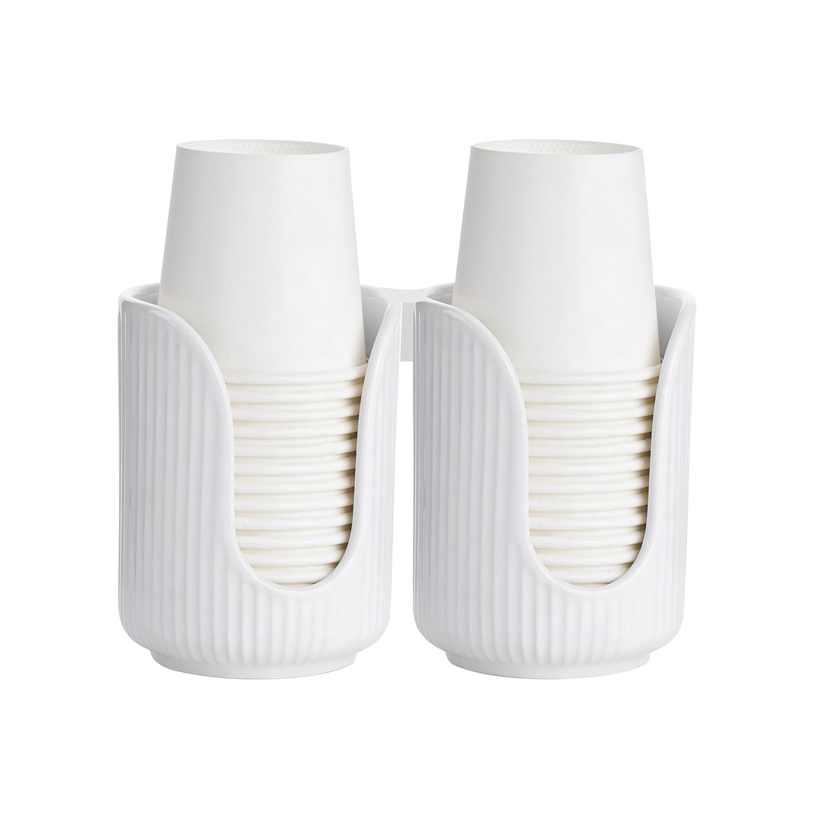 HomeLife Plastic Cup Holder U-Shaped Grooves Top Opening Cup Storage ...