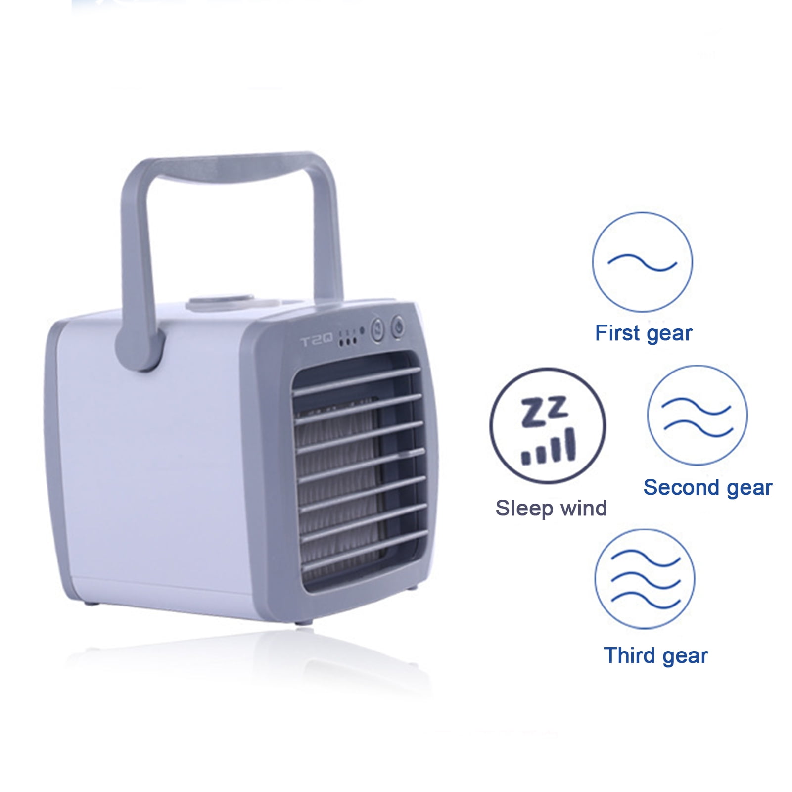 HomeLife Portable Mini Air Cooler Fan with Handle, 3-Gear Adjustable ...