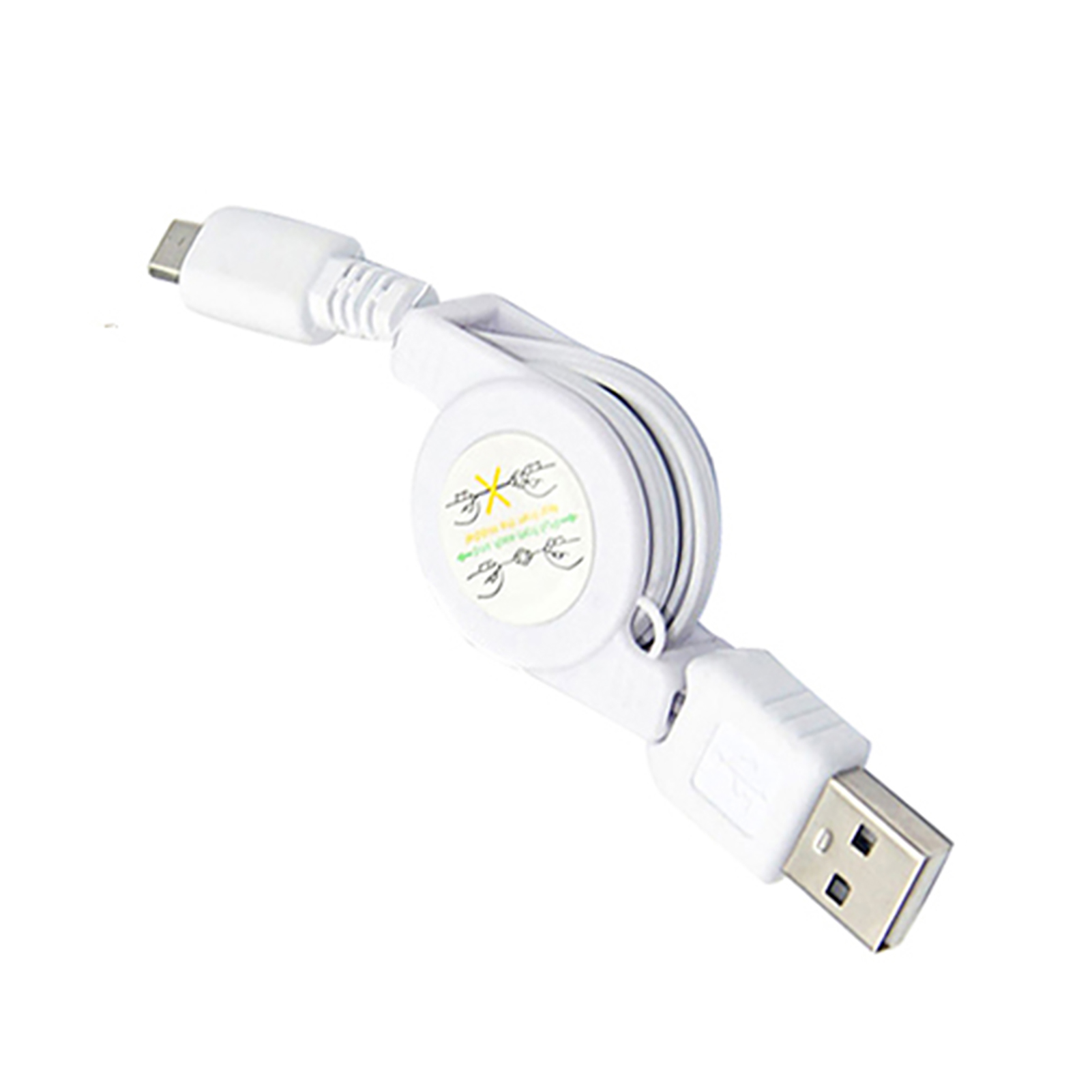 HomeLife Retractable Micro USB A to USB 2.0 B Male Cable Sync Data ...