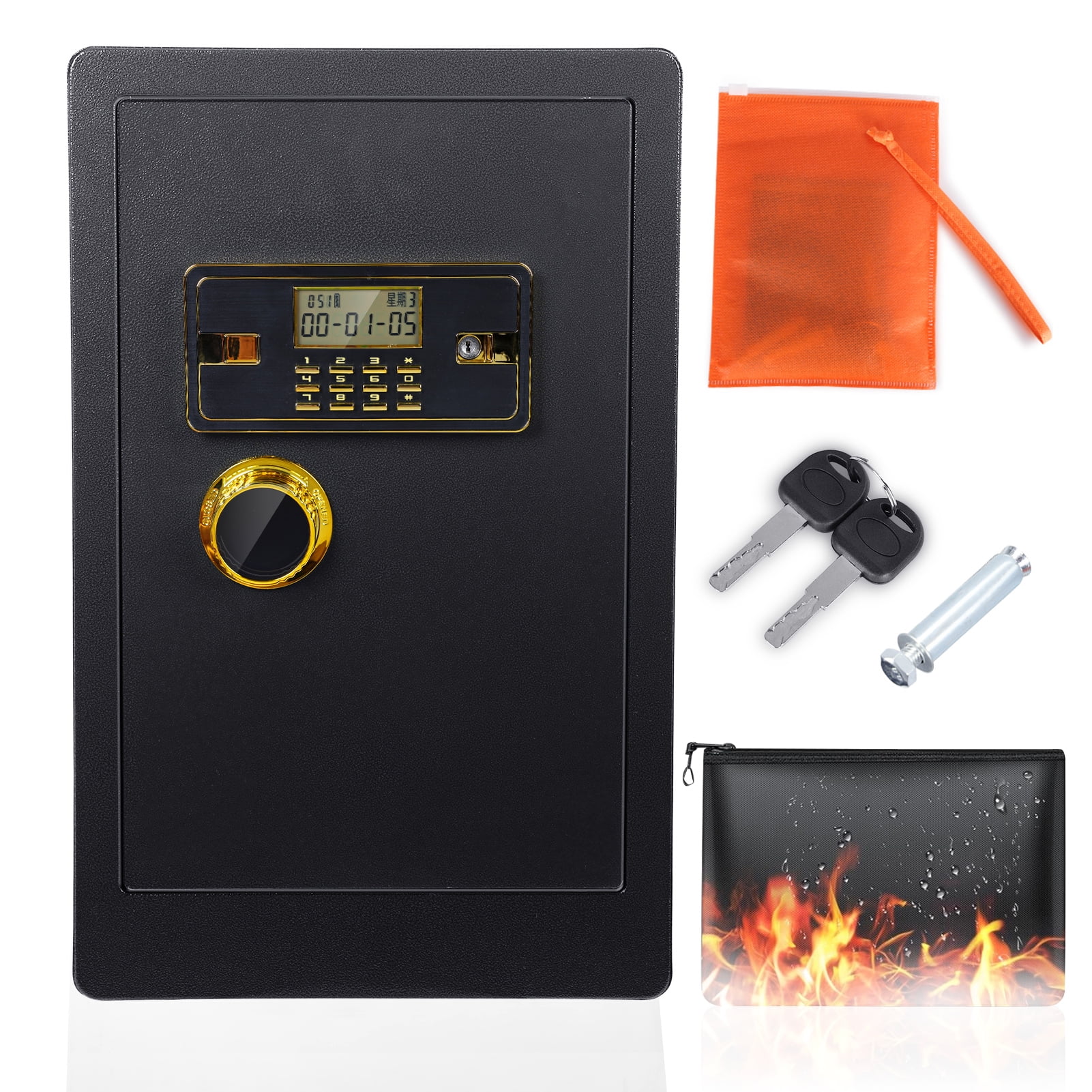 HomeLife Safe for Hotel Office Electronic Password Fingerprint Anti ...