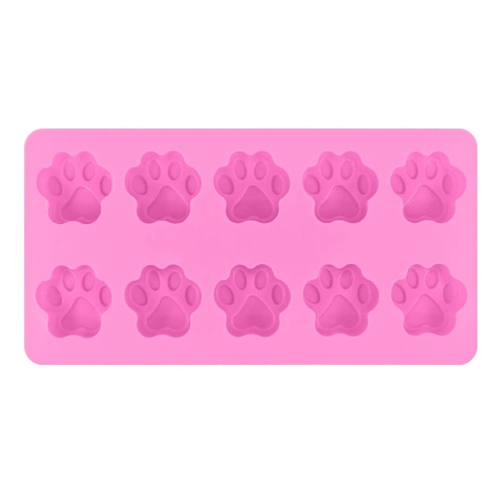 HomeLife Silicone Cake Mold Cat Paw Bone Shape 10/18 Cavities Non-stick ...